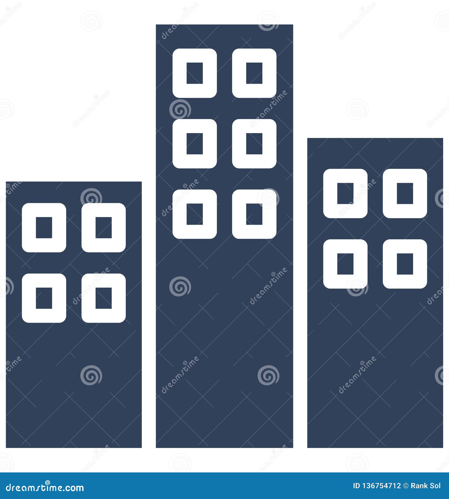 Block of Flats, Building Isolated Vector Icon Which Can Be Easily Edit ...