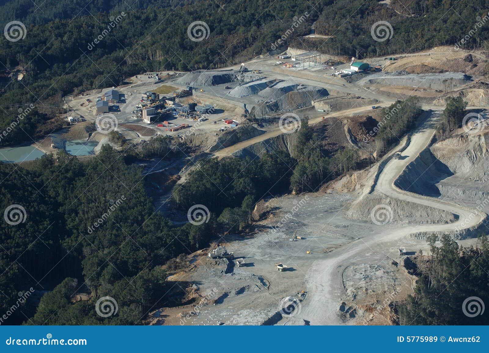 Buildings at gold mine stock image. Image of minerals - 5775989
