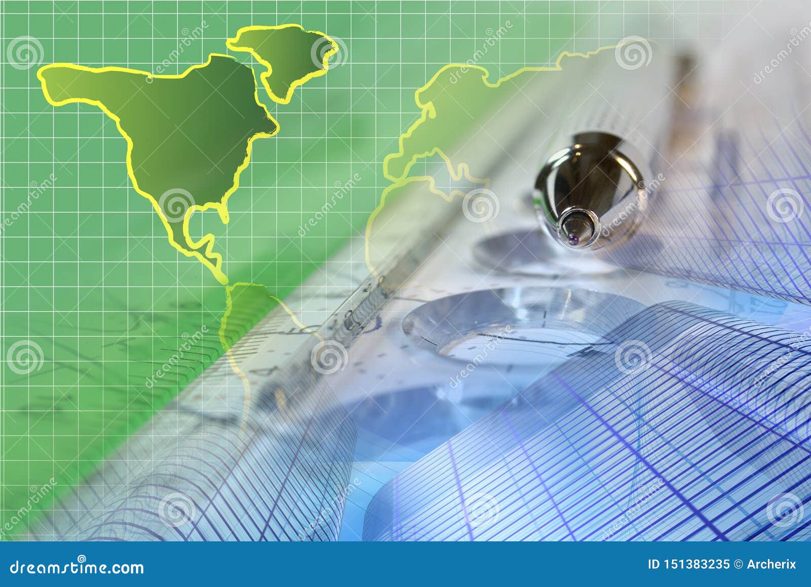 Buildings, graph and map stock image. Image of data - 151383235
