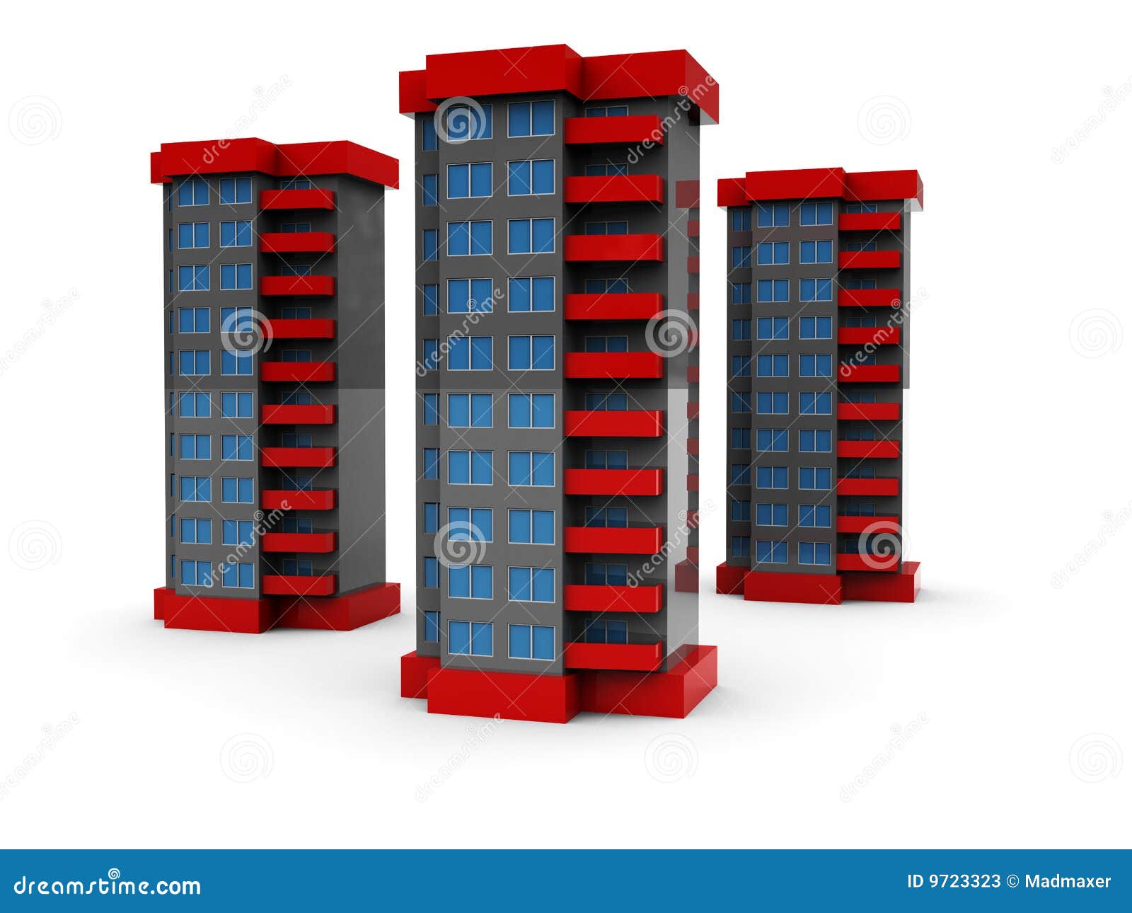 Buildings group stock illustration. Illustration of structure - 9723323
