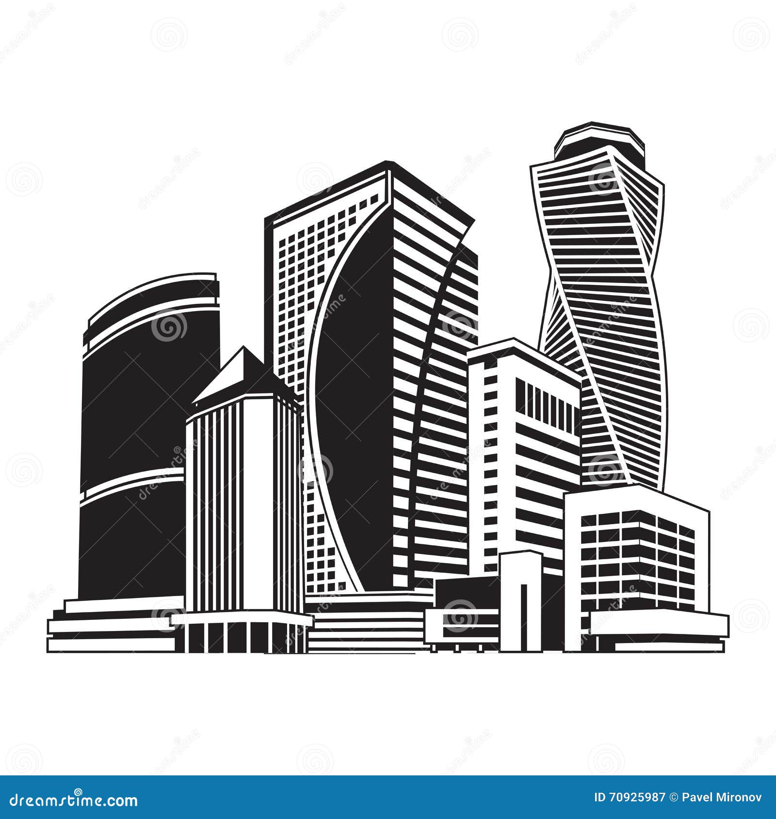 Buildings High-rise, Cityscape Stock Vector - Illustration of cityscape ...
