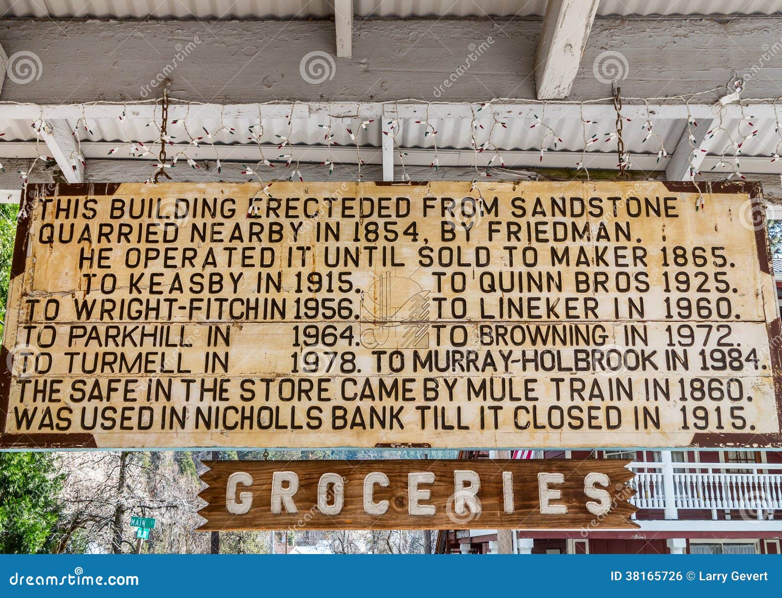 Buildings History on a Sign Stock Photo - Image of mule, building: 38165726