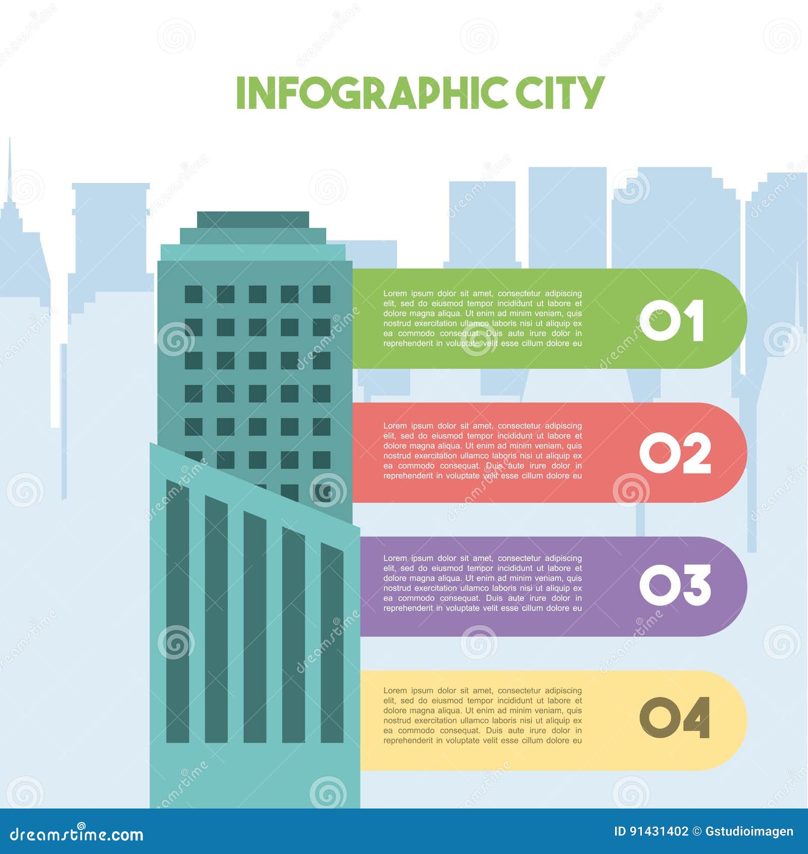 Buildings Infographic City Presentation Stock Vector - Illustration of ...