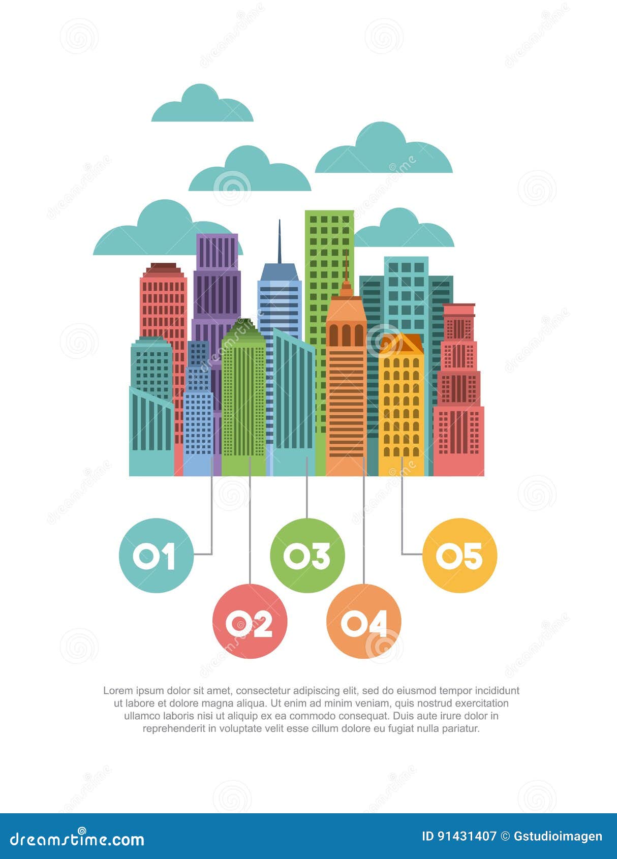 Buildings Infographic City Presentation Stock Illustration ...