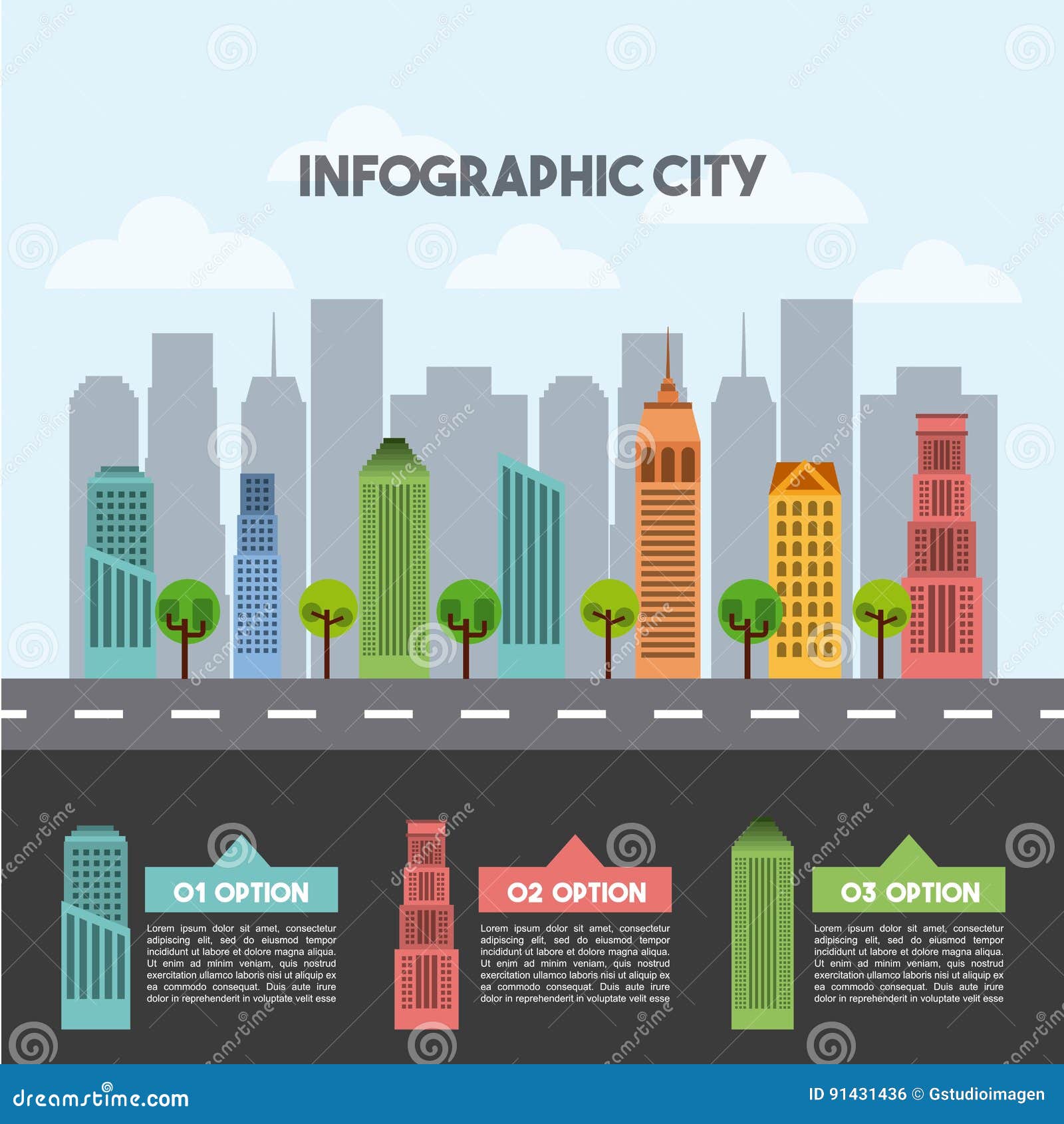Buildings Infographic City Presentation Stock Vector - Illustration of ...