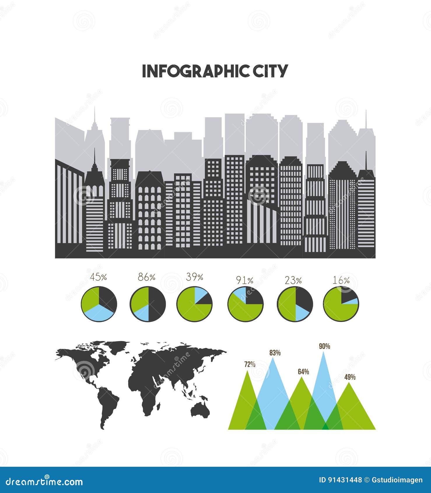 Infographic City Vector Illustration | CartoonDealer.com #66341028