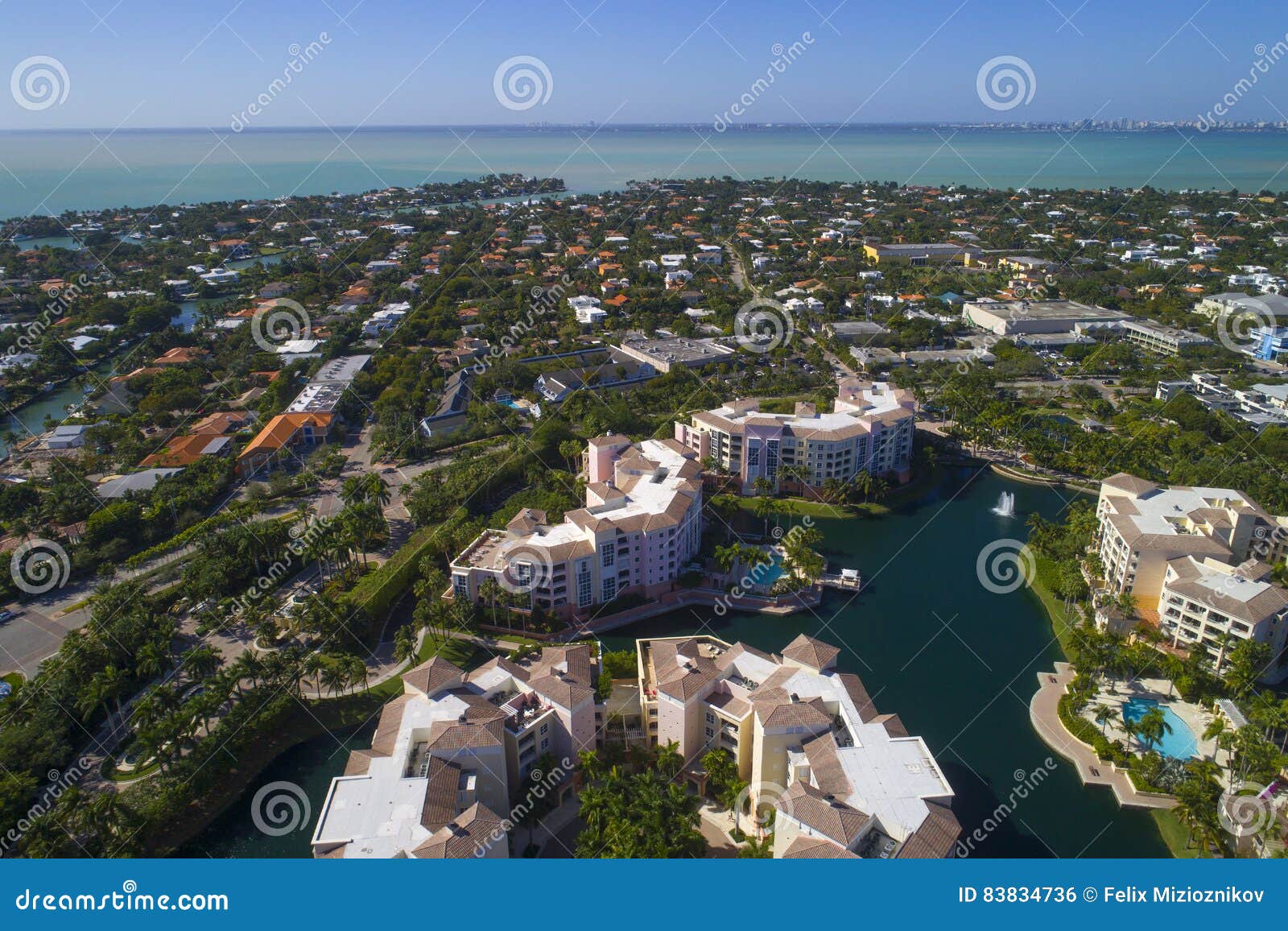 Buildings in Key Biscayne Florida Stock Photo - Image of miami, estate ...
