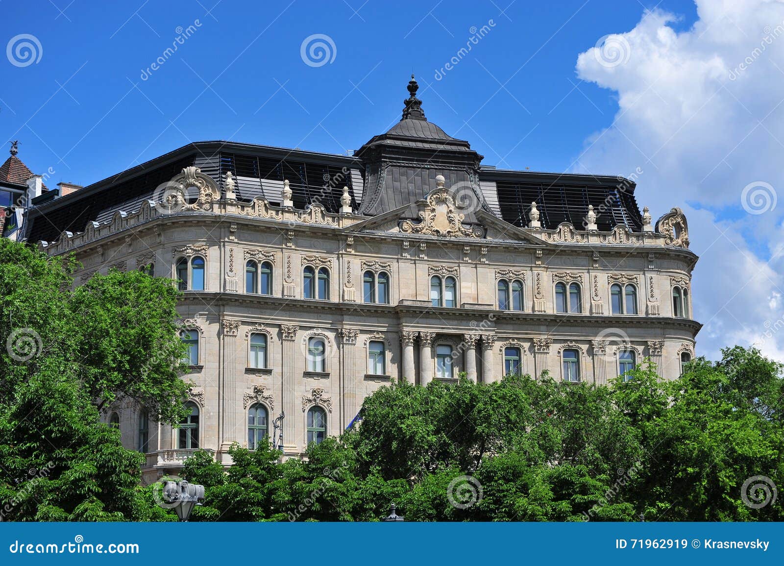 Buildings in the Liberty Square, Budapest Stock Image - Image of sight ...