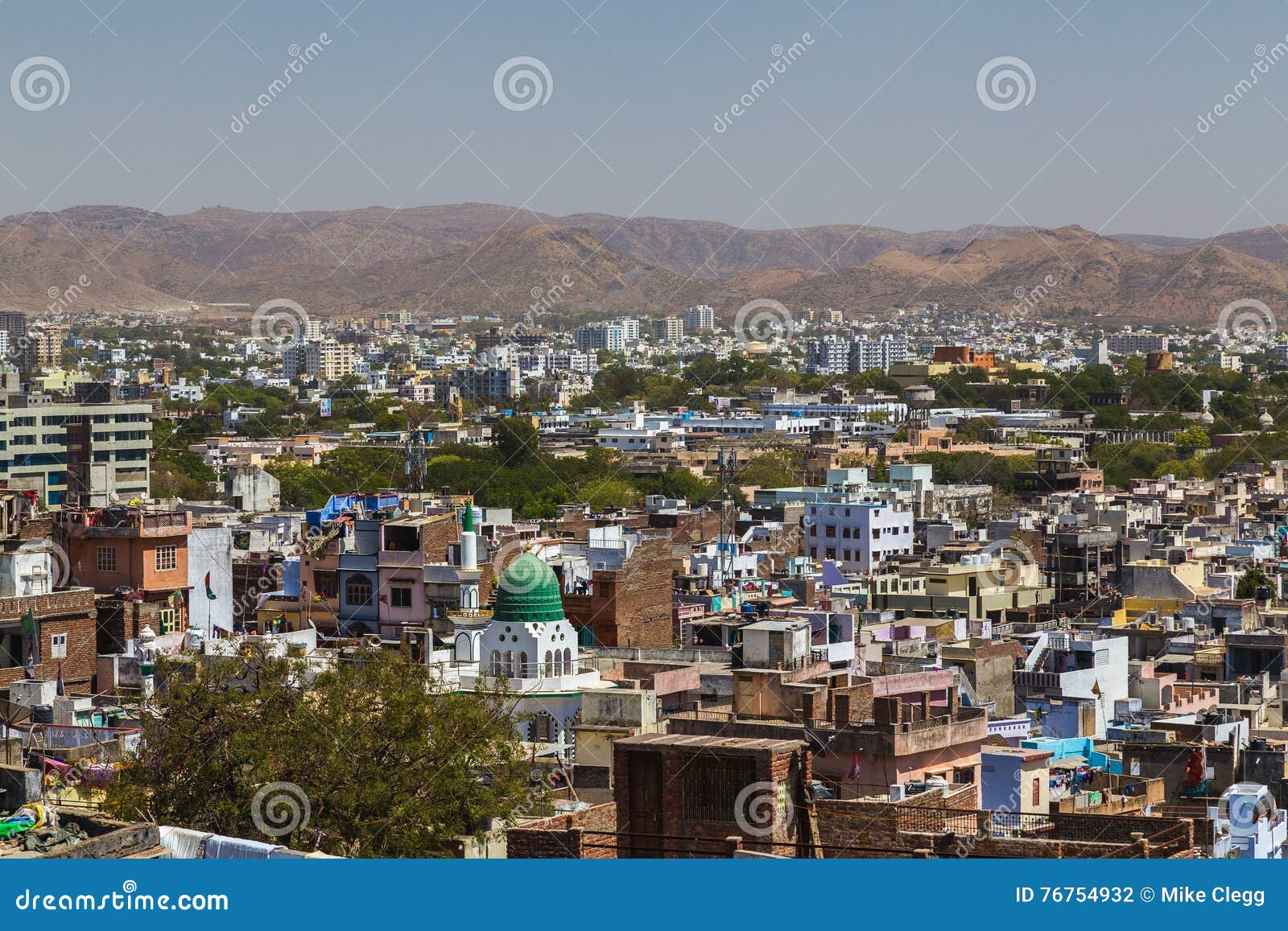 Buildings and Machla Hills in Udaipur Stock Photo - Image of hill ...