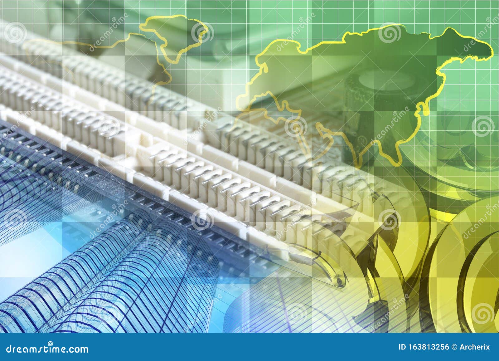 Buildings, Mail Signs and Map Stock Photo - Image of building, cobweb ...