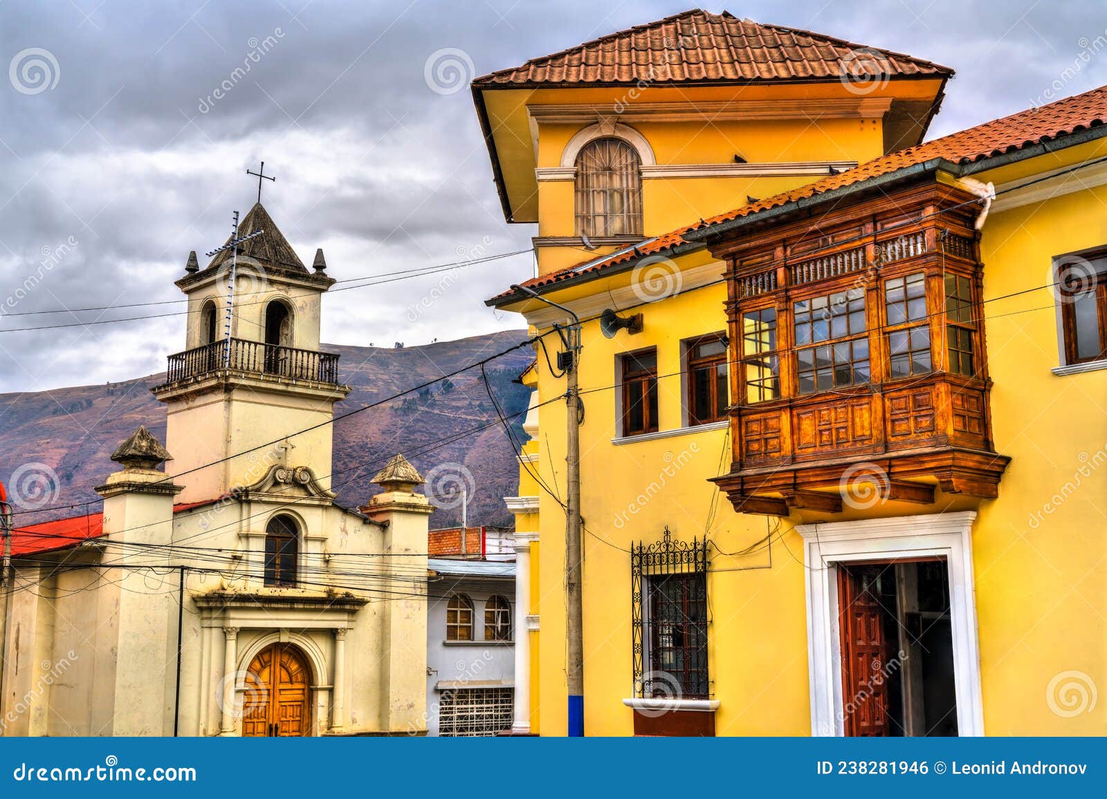 Buildings at the Main Square of Tarma in Peru Stock Photo - Image of ...