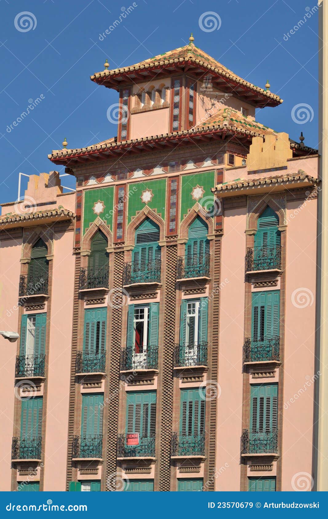 Buildings Malaga stock image. Image of design, block - 23570679
