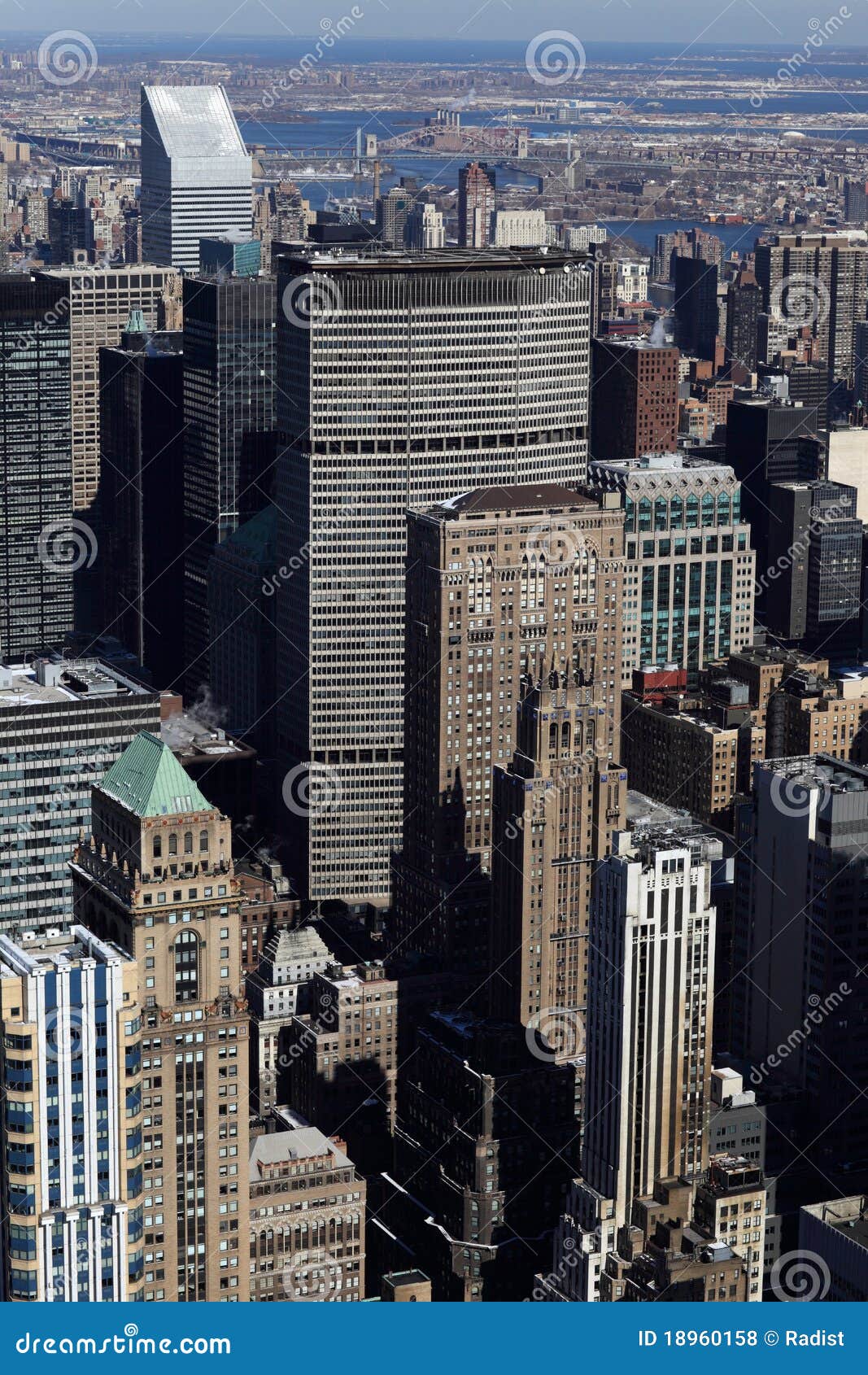 Buildings in Midtown Manhattan Stock Photo - Image of scene, modern ...