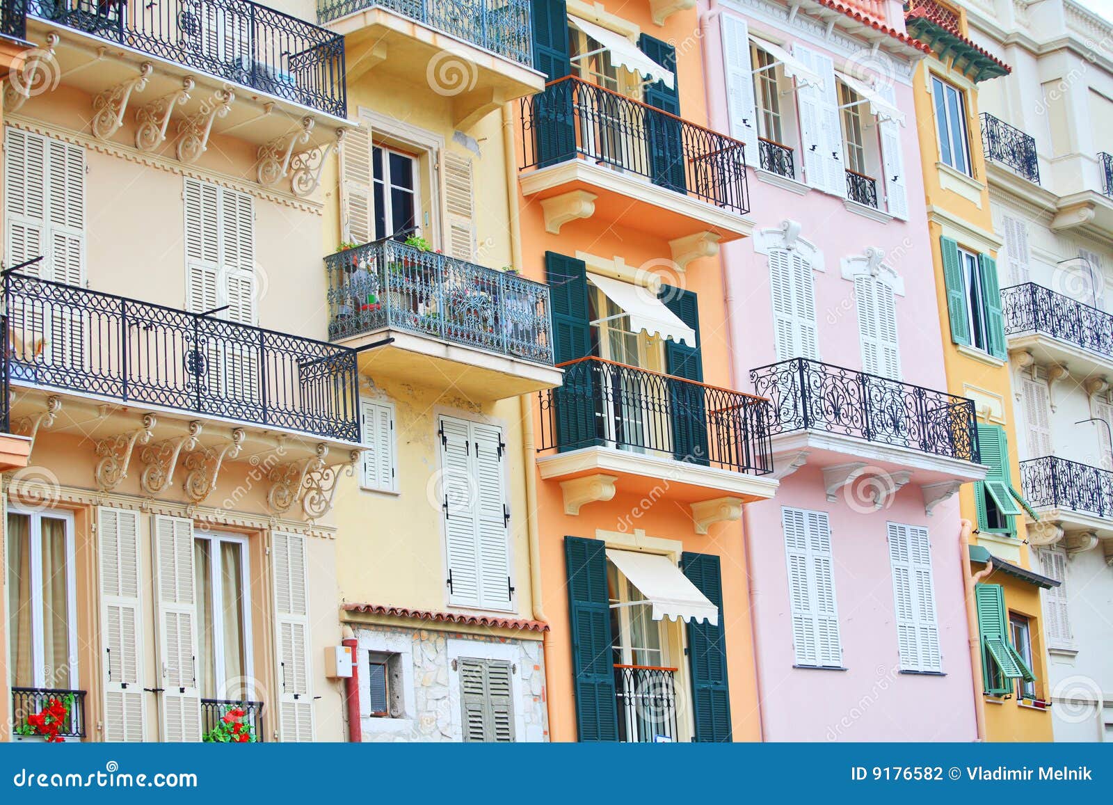 Buildings in Monaco stock photo. Image of towers, tiles - 9176582