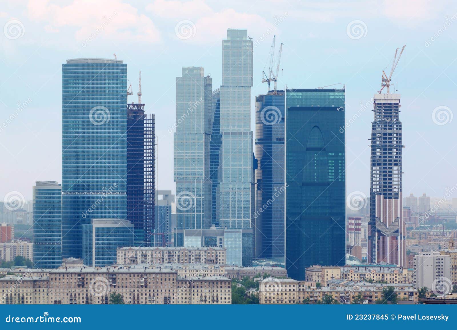Buildings of Moscow City Complex of Skyscrapers Stock Image - Image of ...