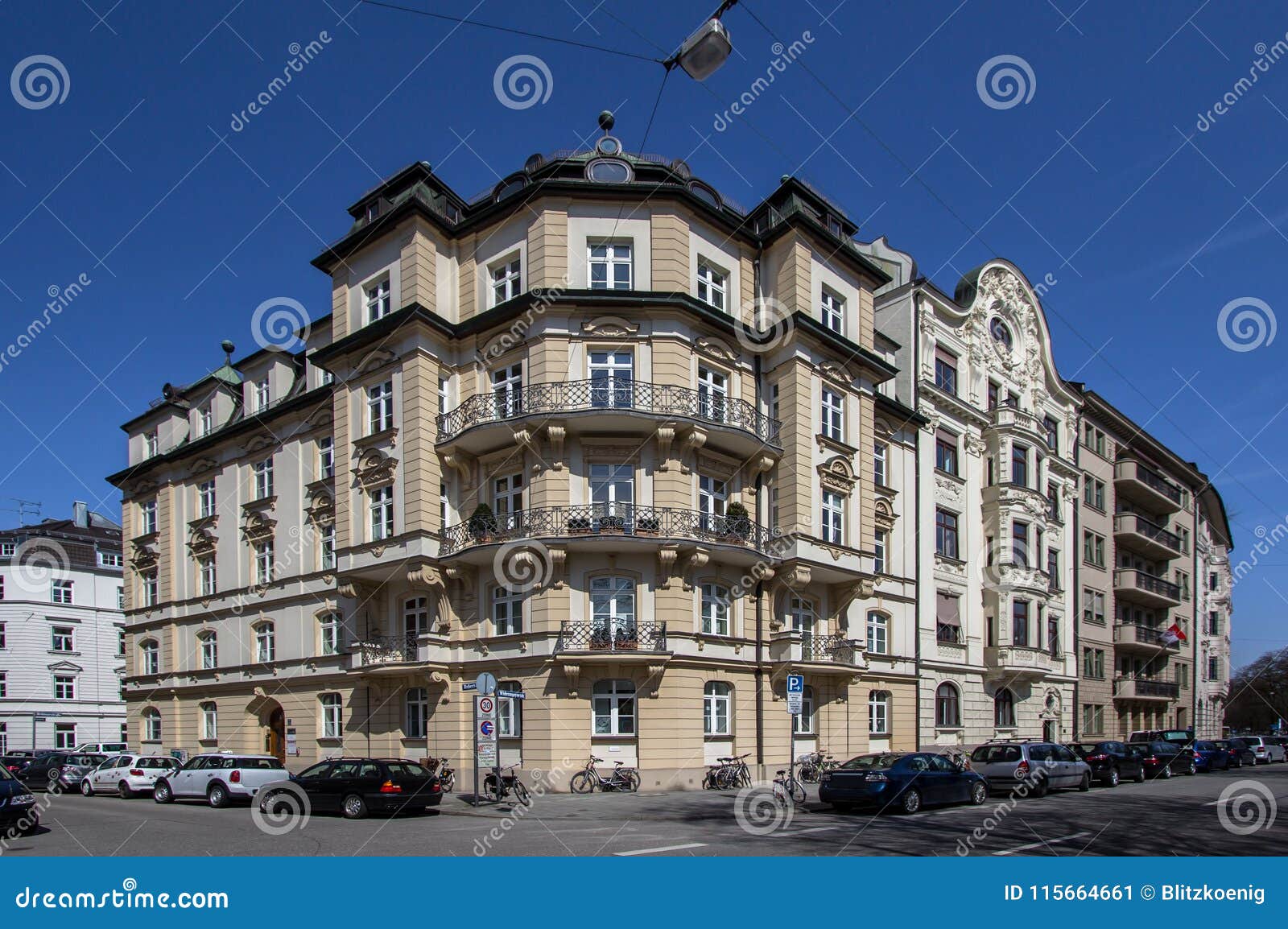 Buildings in Munich, Germany Stock Image - Image of facade, business ...
