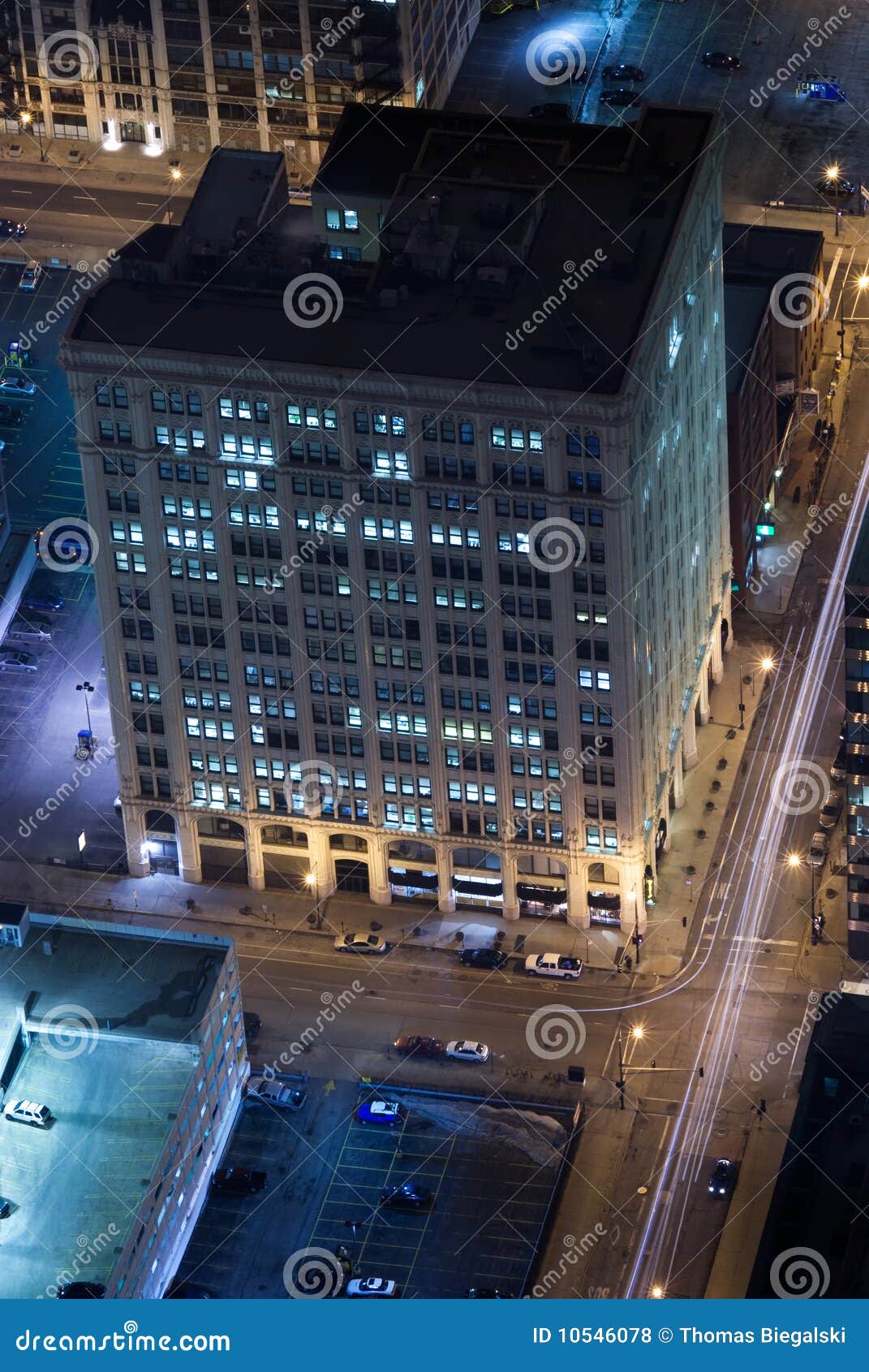 Buildings at night stock photo. Image of architecture - 10546078