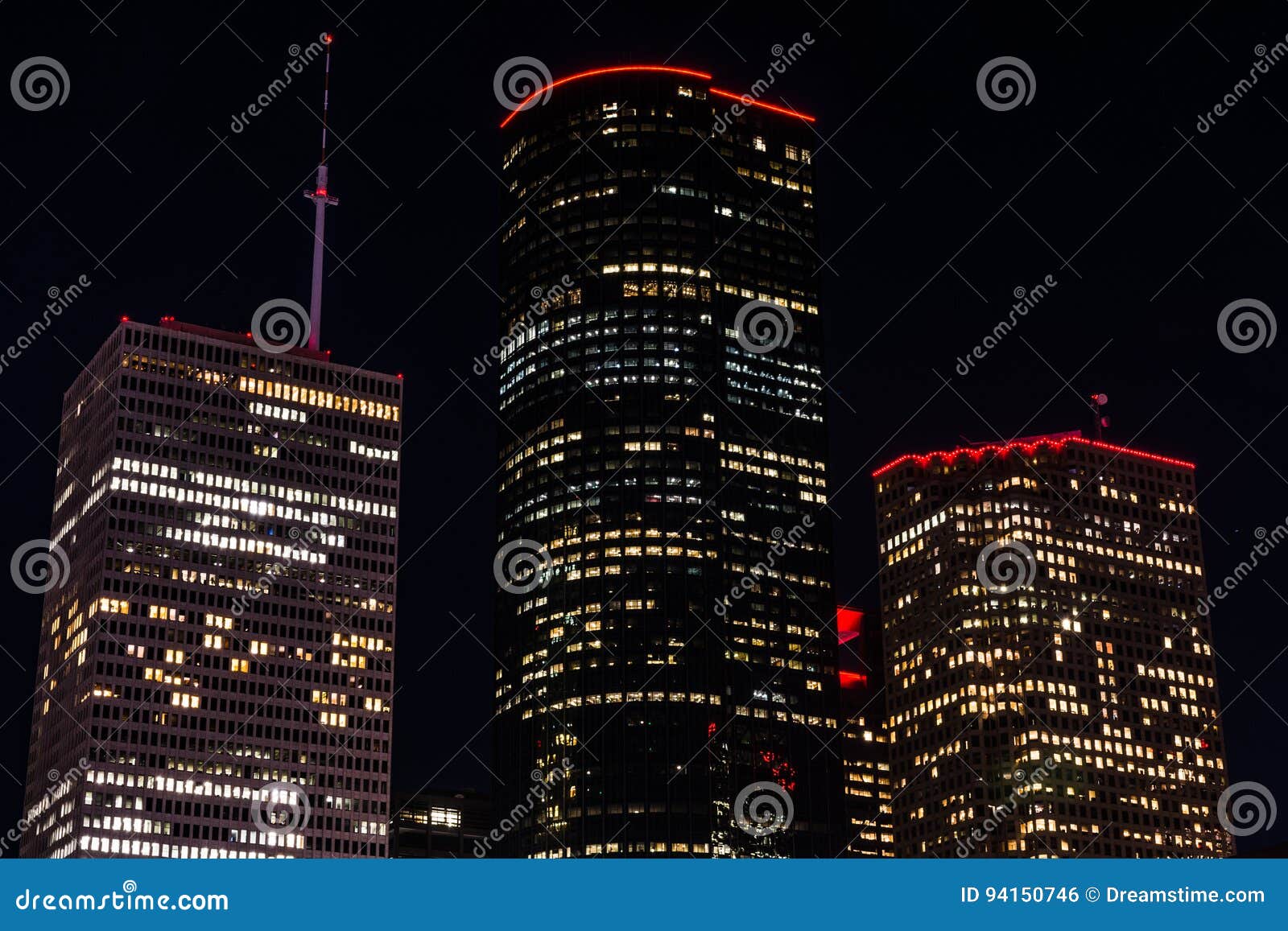 Buildings at night stock photo. Image of nightlife, business - 94150746