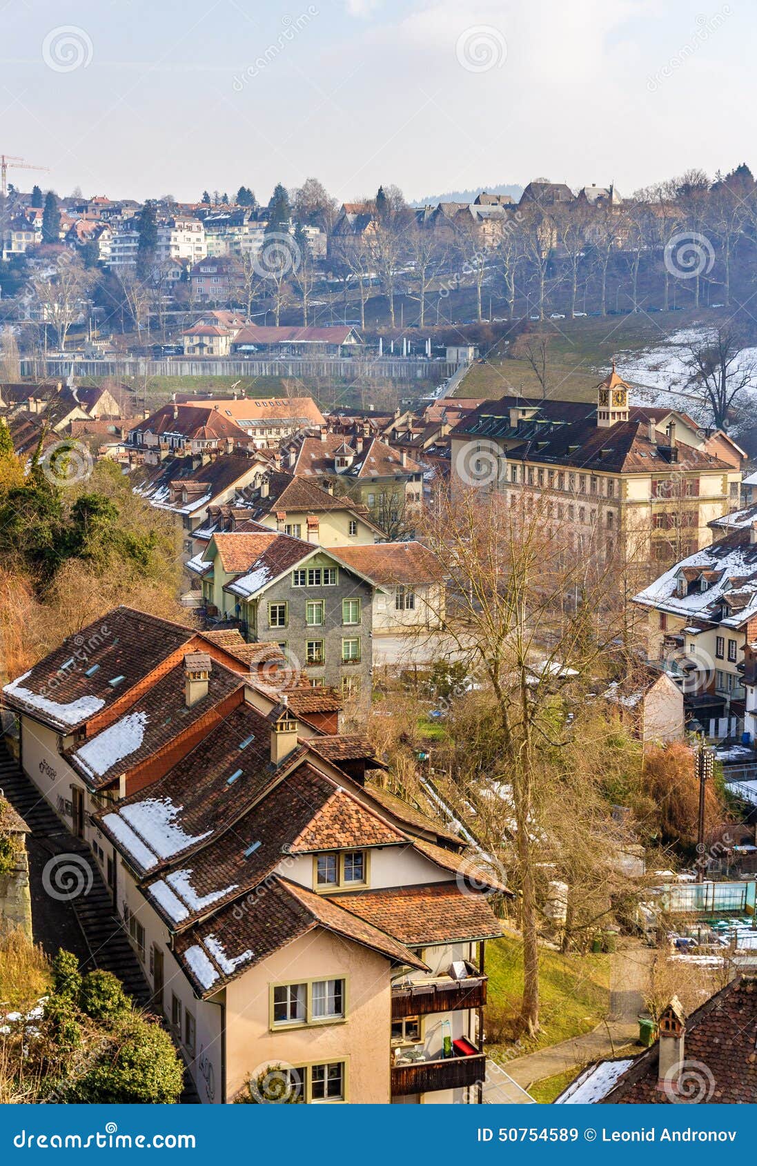 Buildings in the Old Town of Bern Stock Image - Image of mansion ...