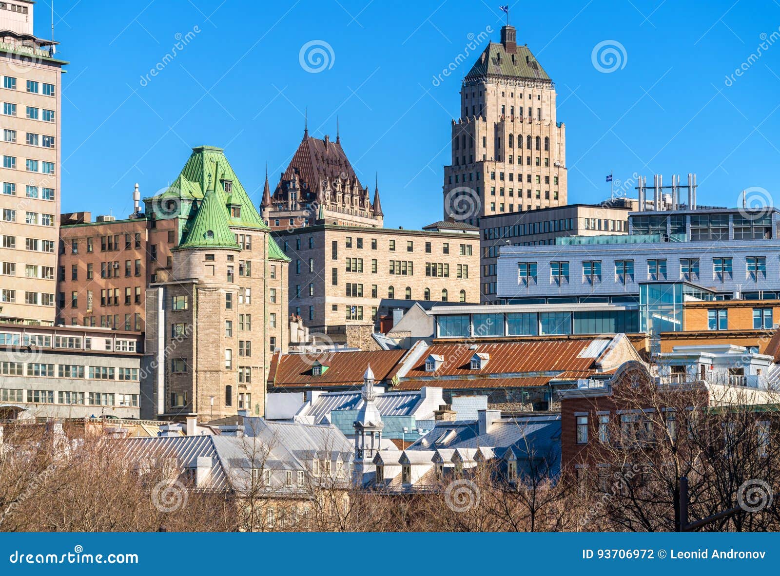 Buildings in the Old Town of Quebec City, Canada Stock Photo - Image of ...