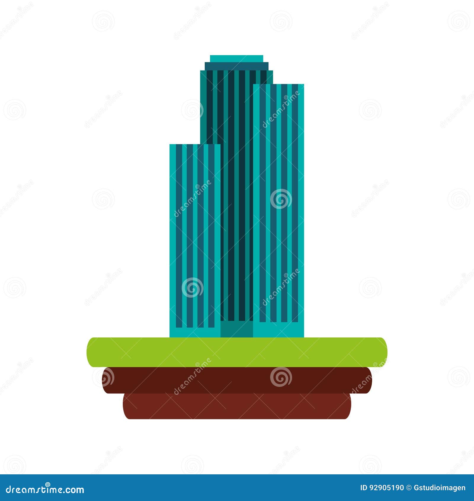 Buildings over ground icon stock vector. Illustration of object - 92905190