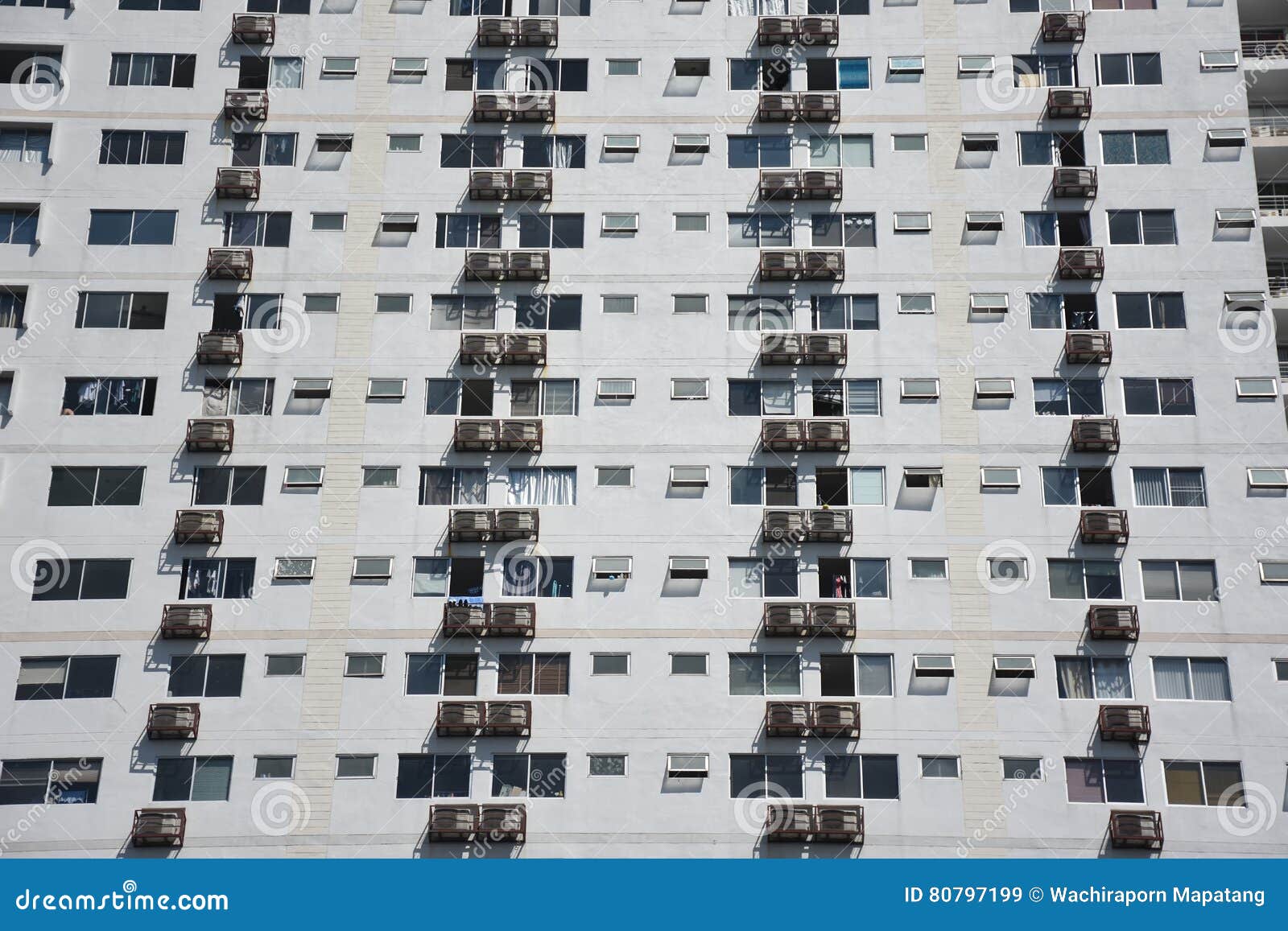 Buildings Pattern Photo : Apartment Windows and Balconies Viewe Stock ...