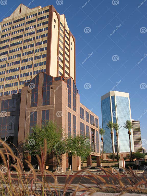 Buildings of Phoenix stock image. Image of blue, concrete - 20075745