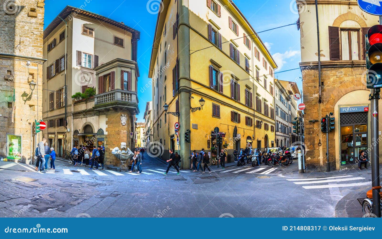 Buildings at the Piazza Dei Frescobaldi Editorial Photography - Image ...
