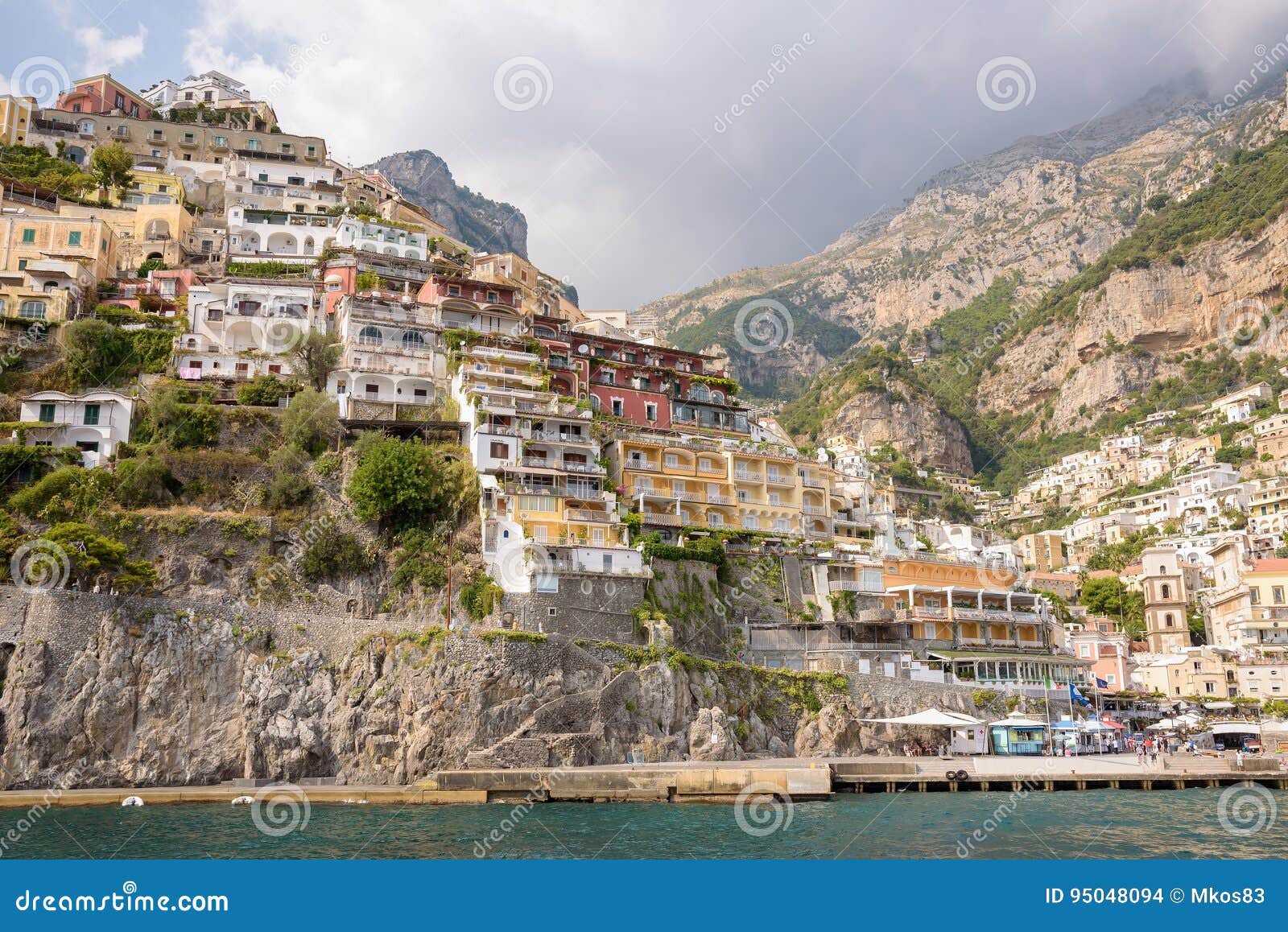 Buildings of Positano Town in Italy Stock Photo - Image of europe ...