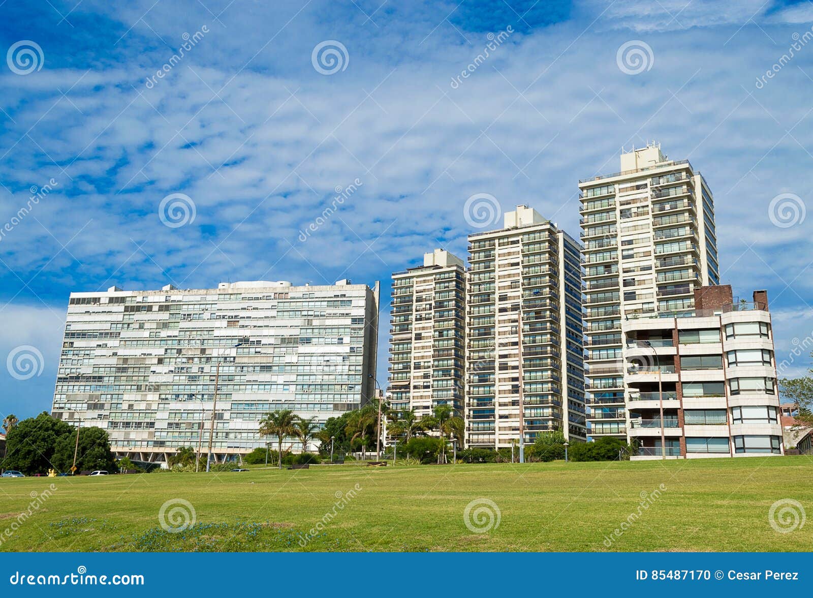 Buildings on the promenade stock photo. Image of watercourse - 85487170