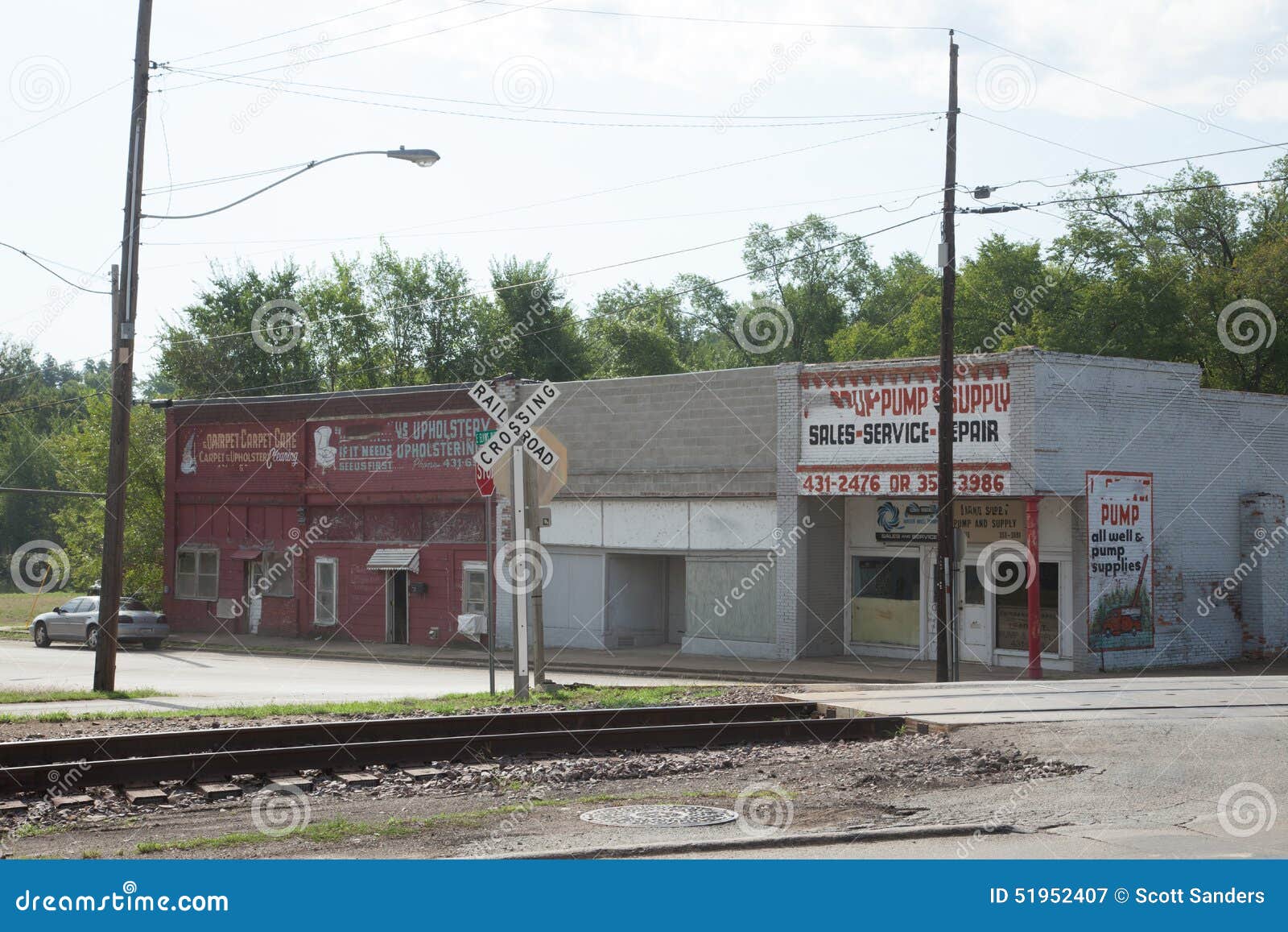 Buildings by Railroad Tracks Editorial Photography - Image of empty ...