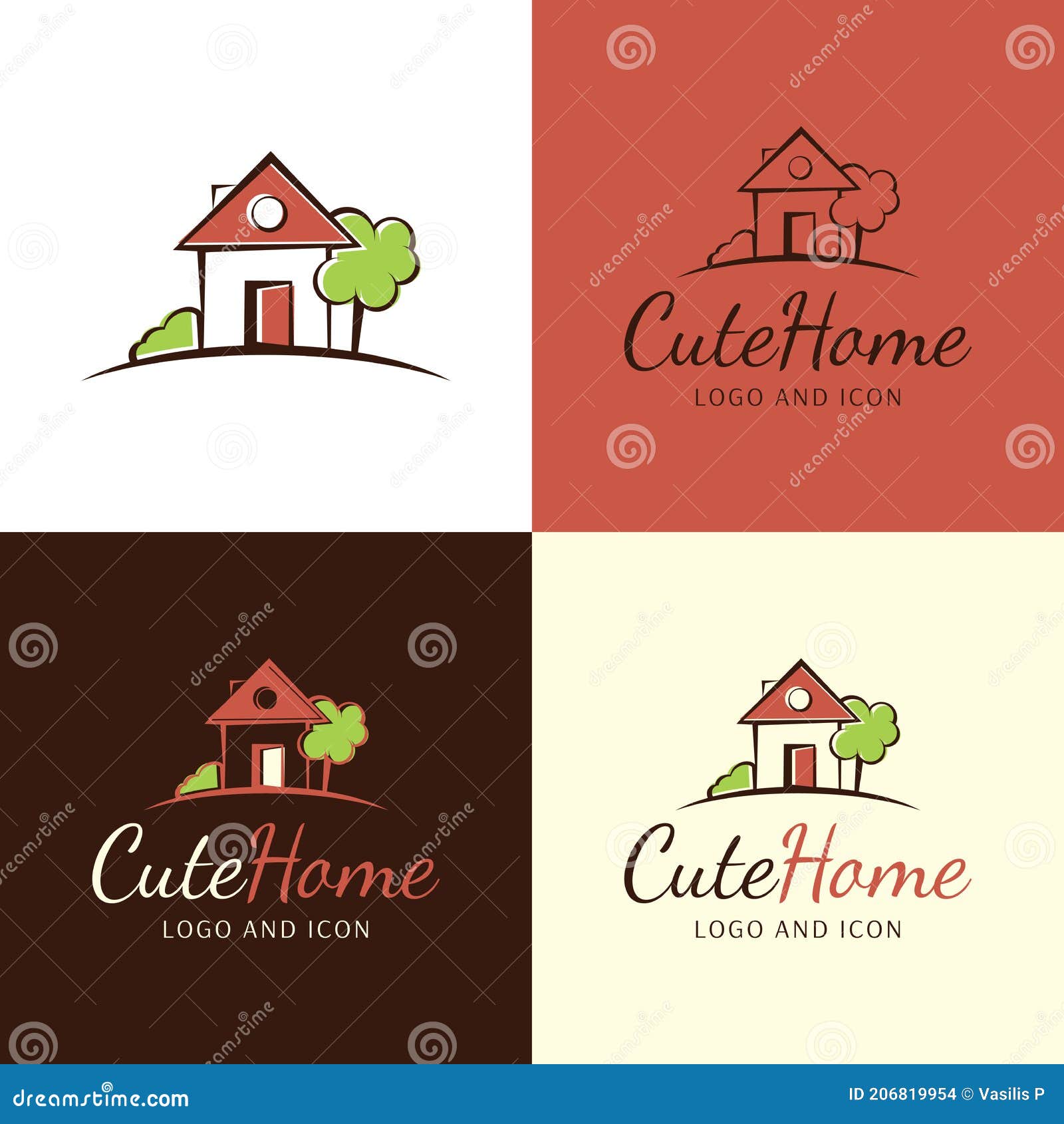Cute House On Hill Black And White Vector Illustration For Adult ...