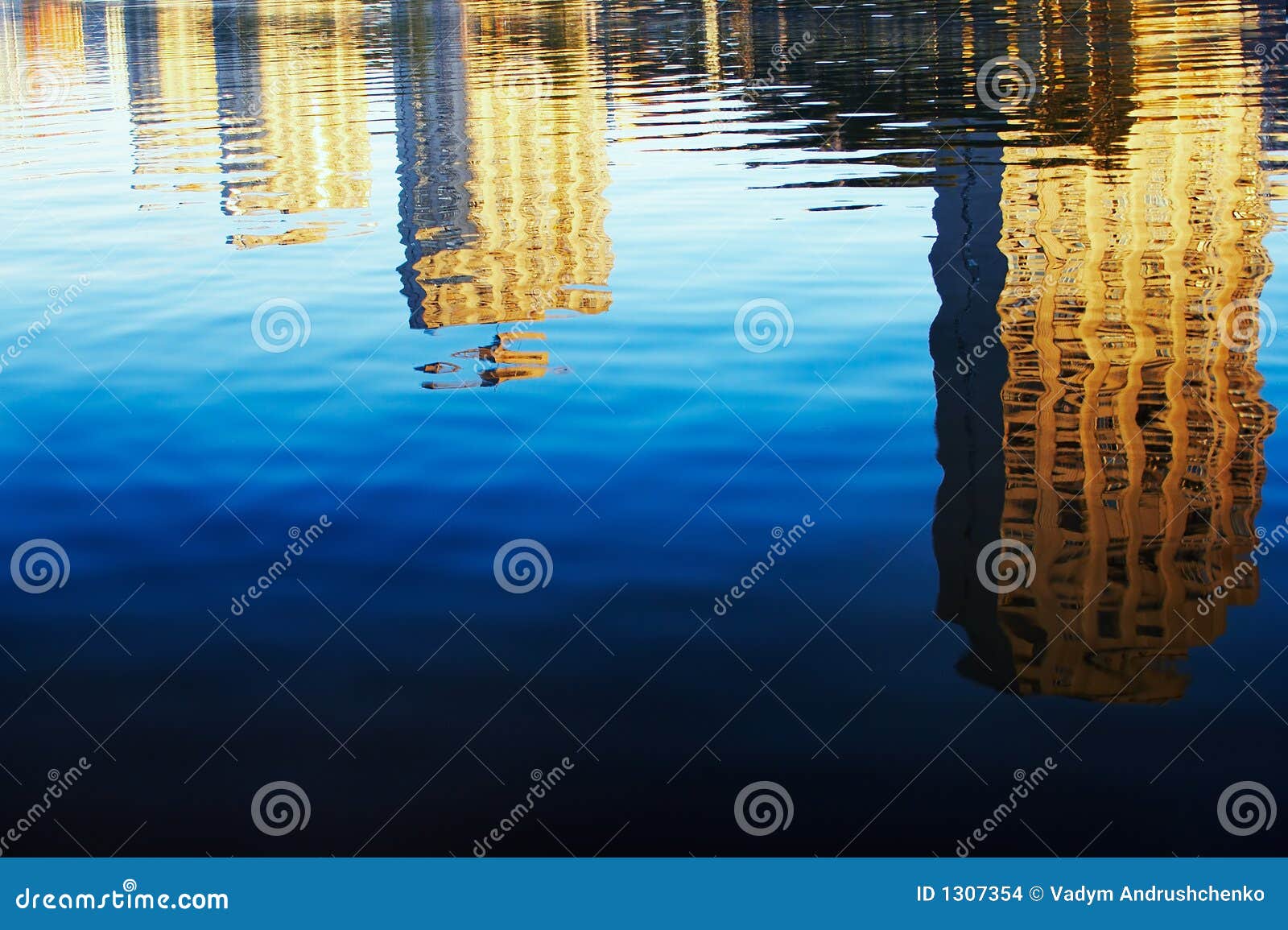 Buildings Reflection in the Water Stock Photo - Image of echo ...