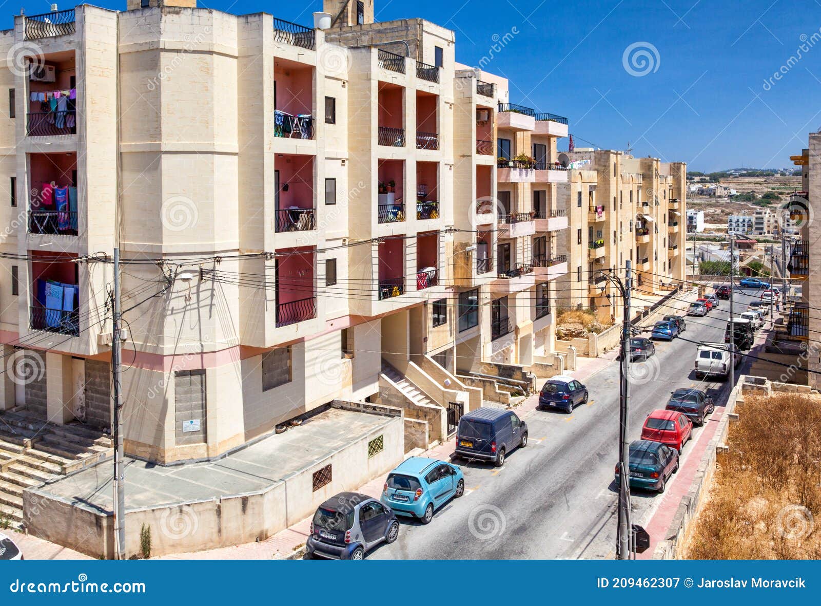 Buildings in Resort Bugibba, Malta Editorial Photography - Image of ...