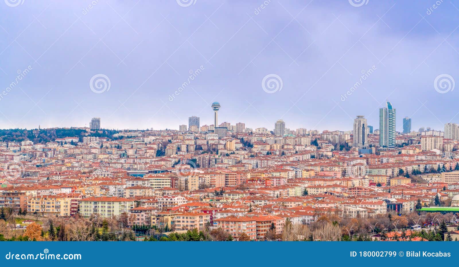 Buildings with Roofs in Ankara, Panoramic City View, Ankara Turkey ...