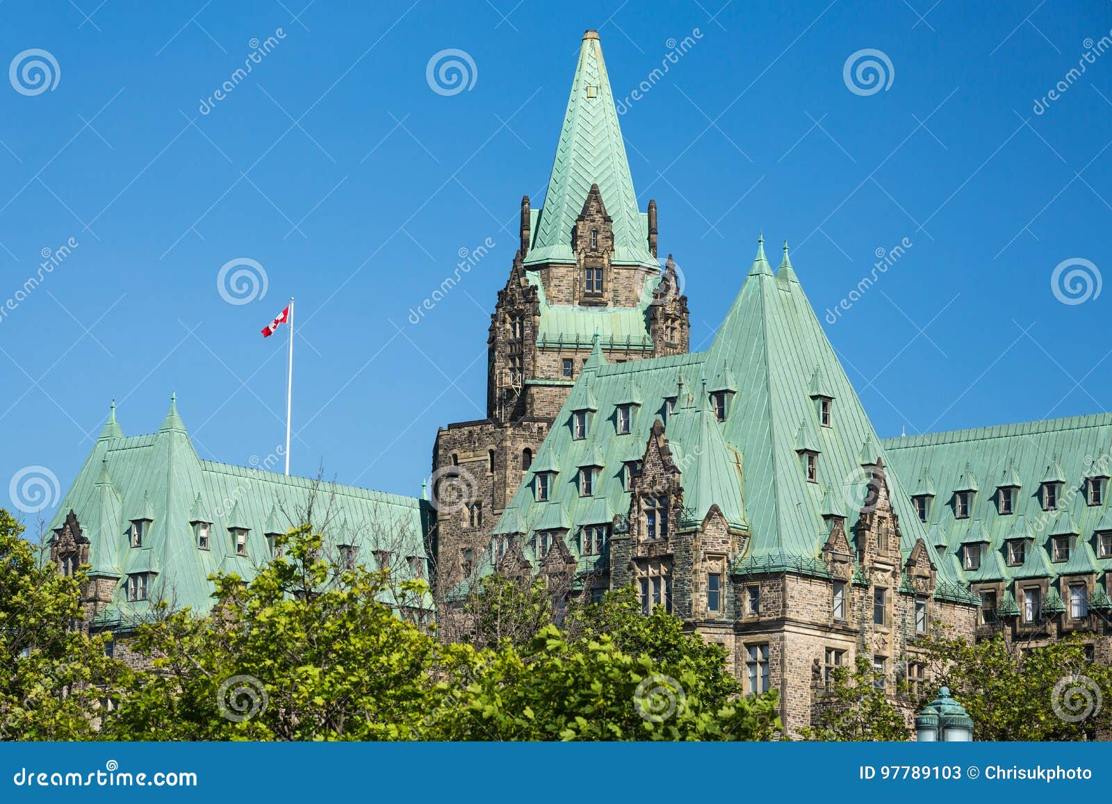 The Buildings and Skyline of Ottawa Ontario Stock Image - Image of bell ...