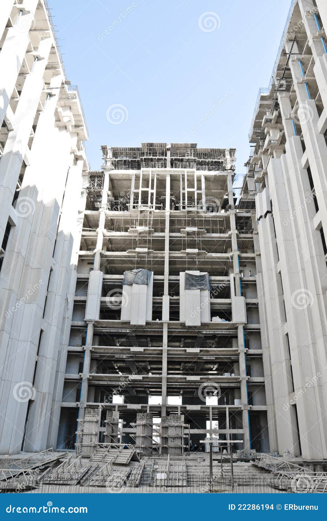 Buildings Under Construction Stock Photo - Image of planks, progress ...