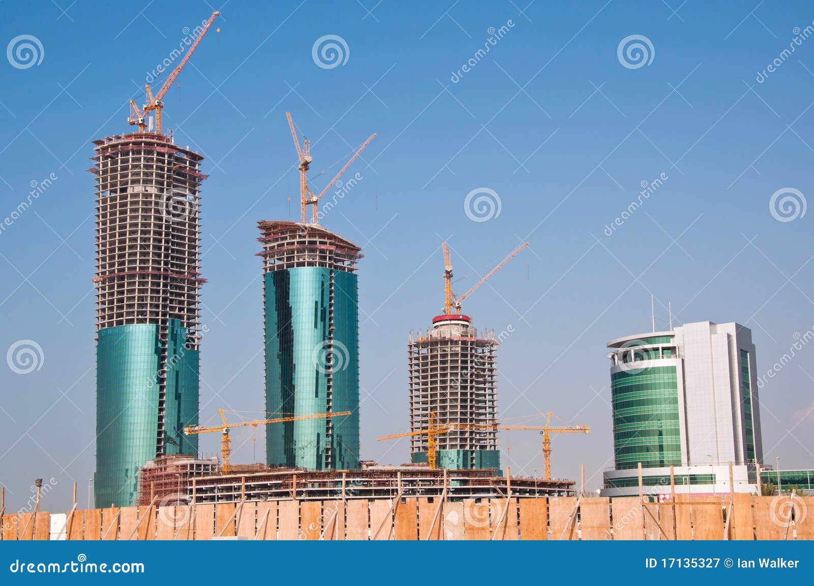 Buildings Under Construction in Bahrain. Stock Image - Image of bahrain ...