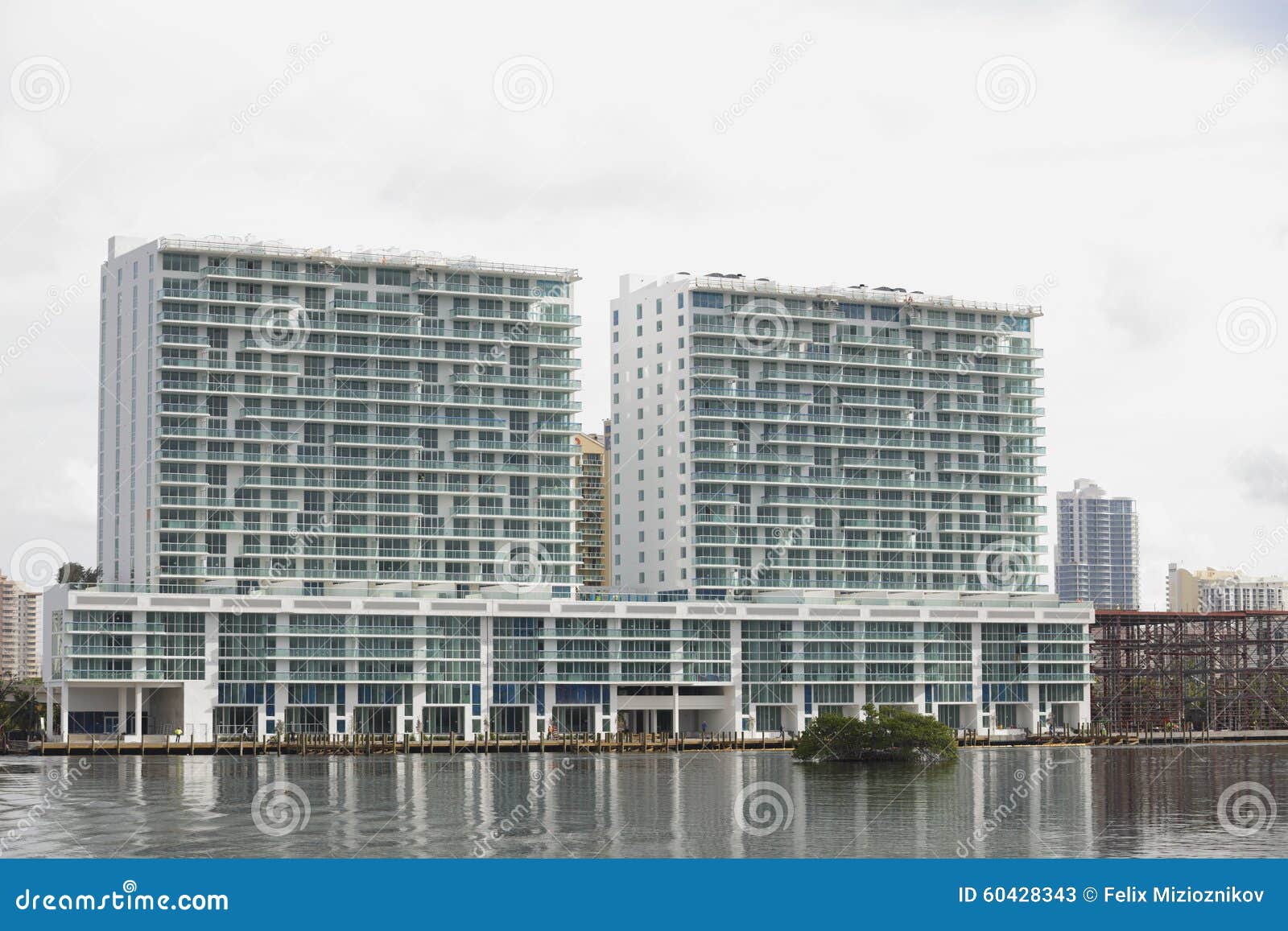 Buildings Under Construction on the Bay Stock Image - Image of ...