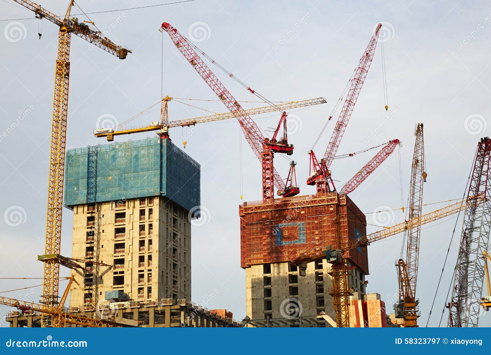 Buildings Under Construction, CBD Beijing Stock Image - Image of ...