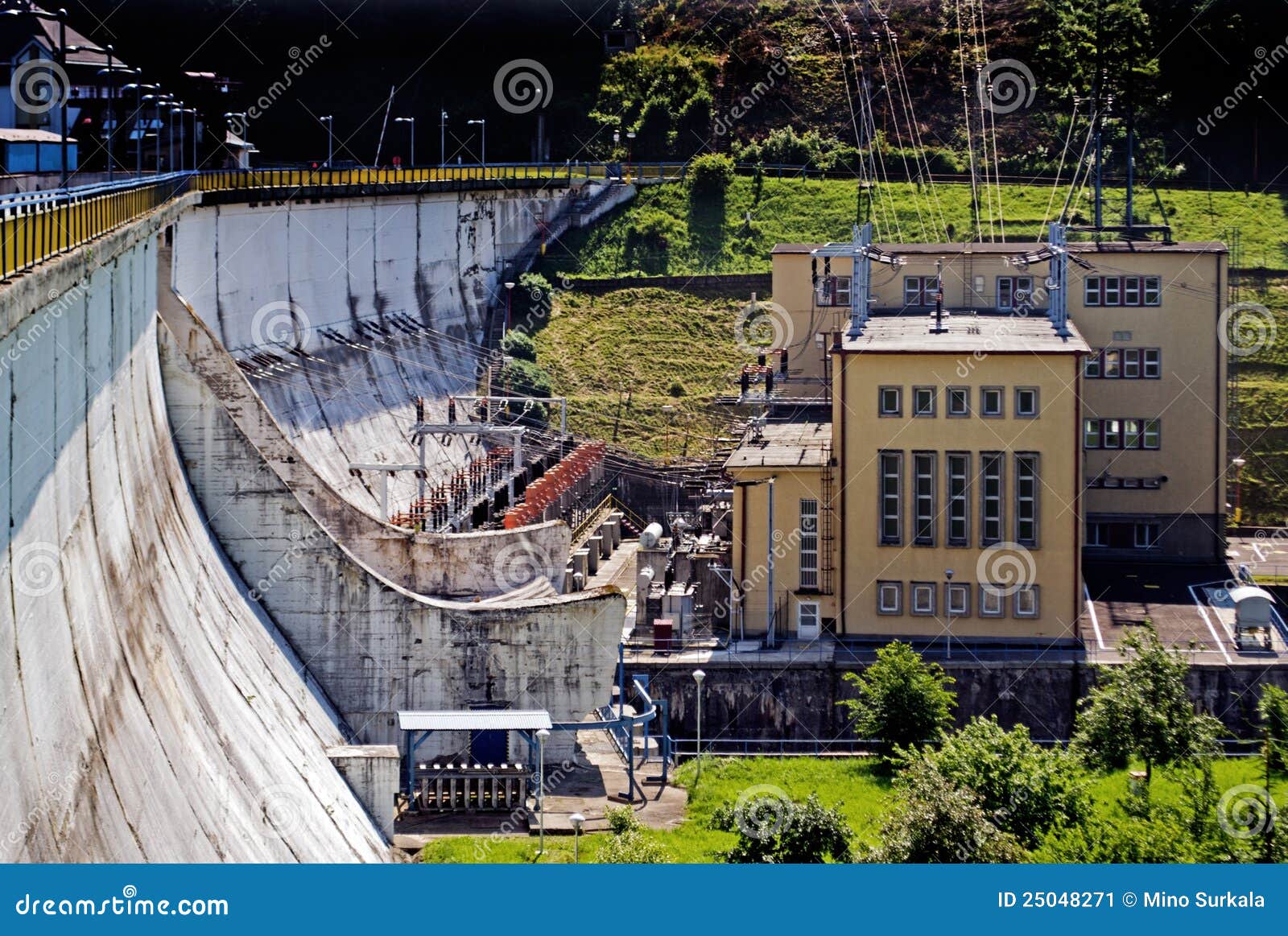 Buildings Underneath the Dam Stock Image - Image of sustainable ...