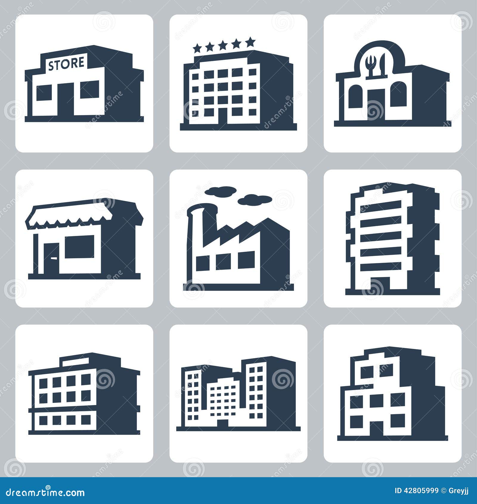 6 Buildings Vector Illustration, Editable Source File, Artwork For Info ...