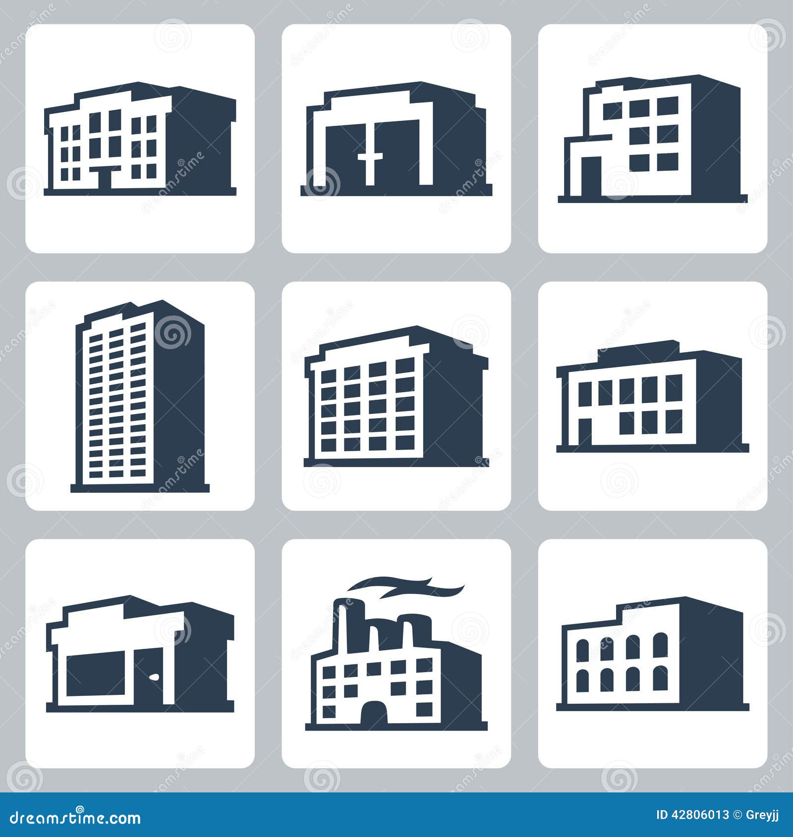 6 Buildings Vector Illustration, Editable Source File, Artwork For Info ...
