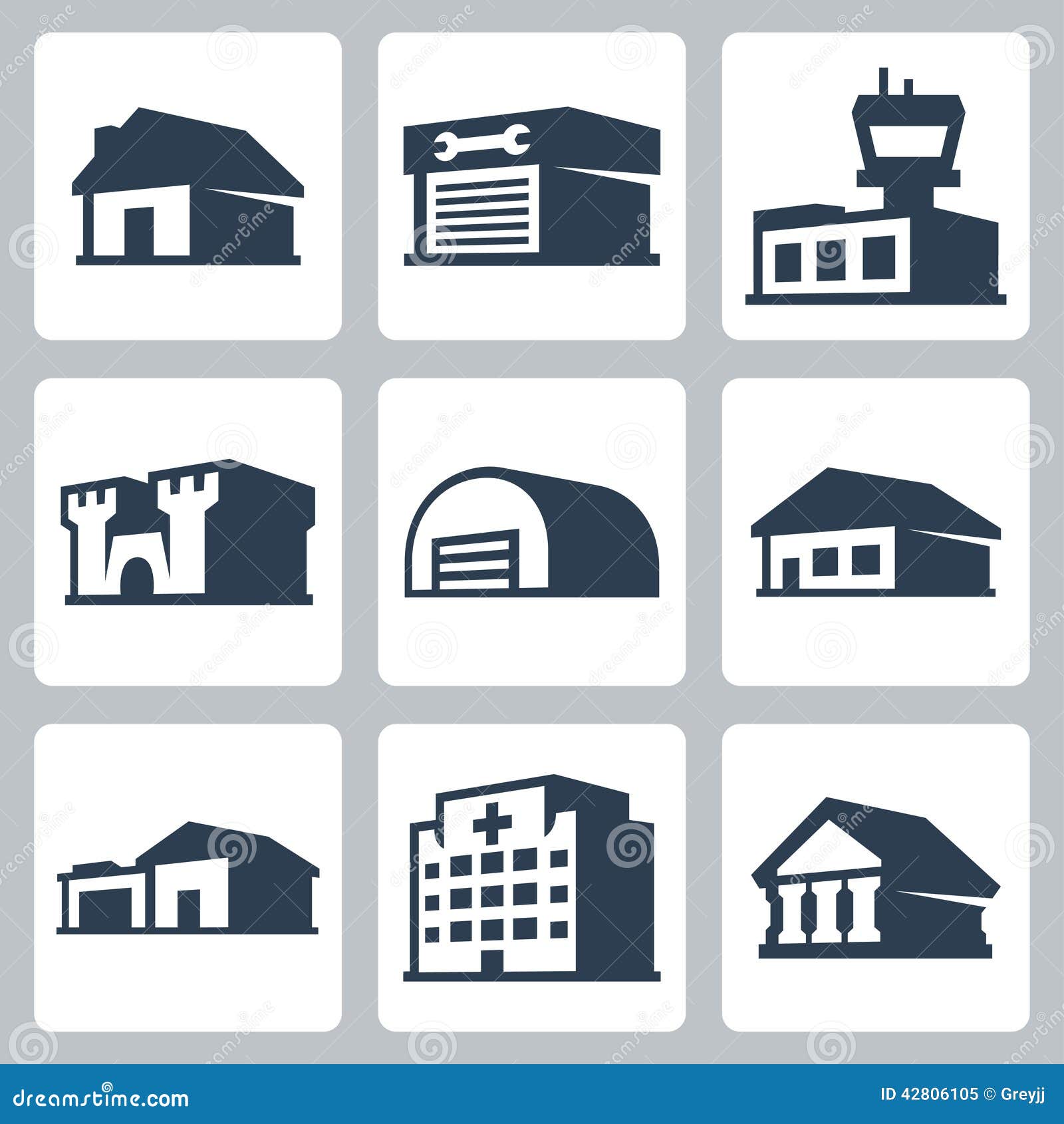 6 Buildings Vector Illustration, Editable Source File, Artwork For Info ...