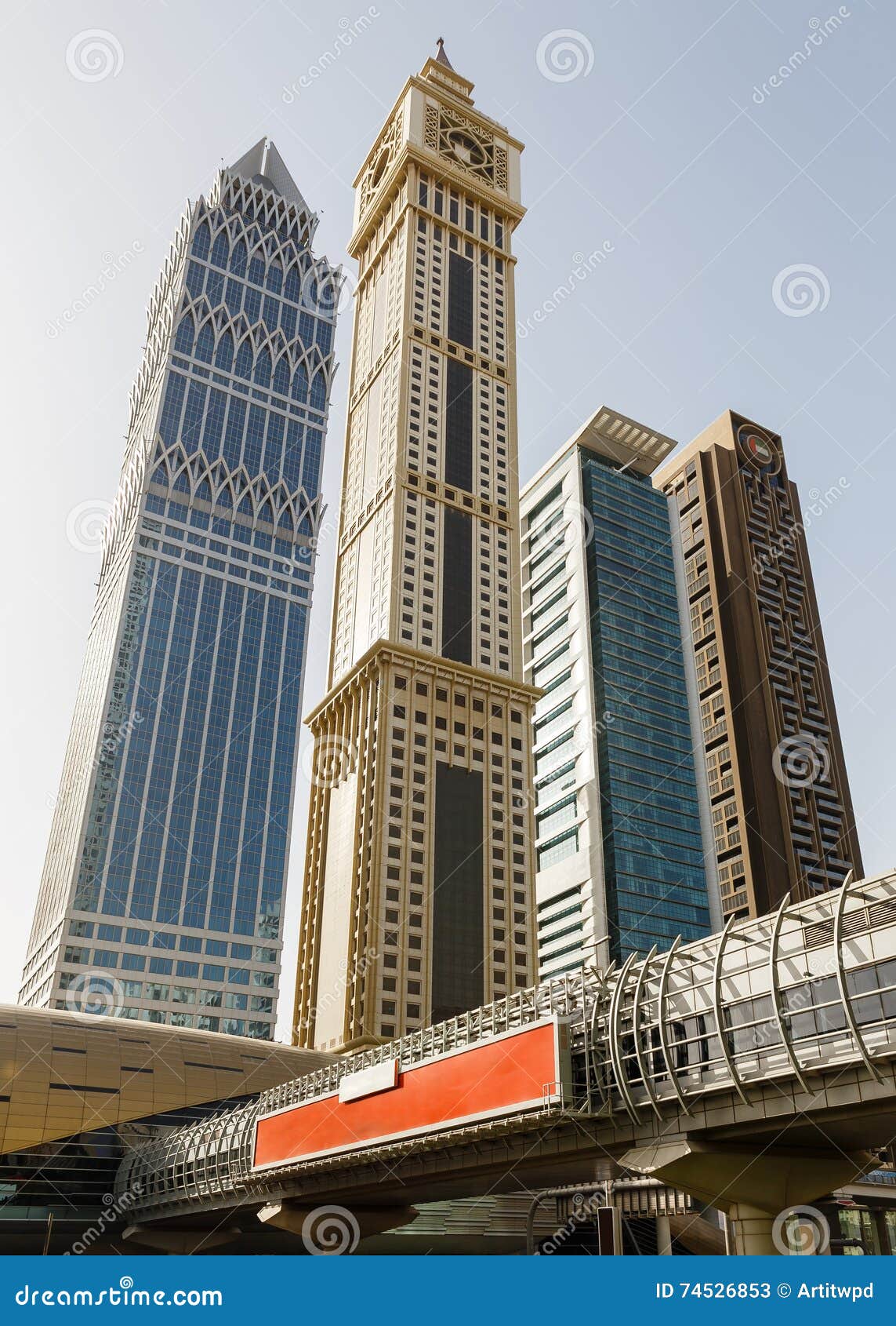 Buildings that View from Sheikh Zayed Road, Dubai Stock Image - Image ...