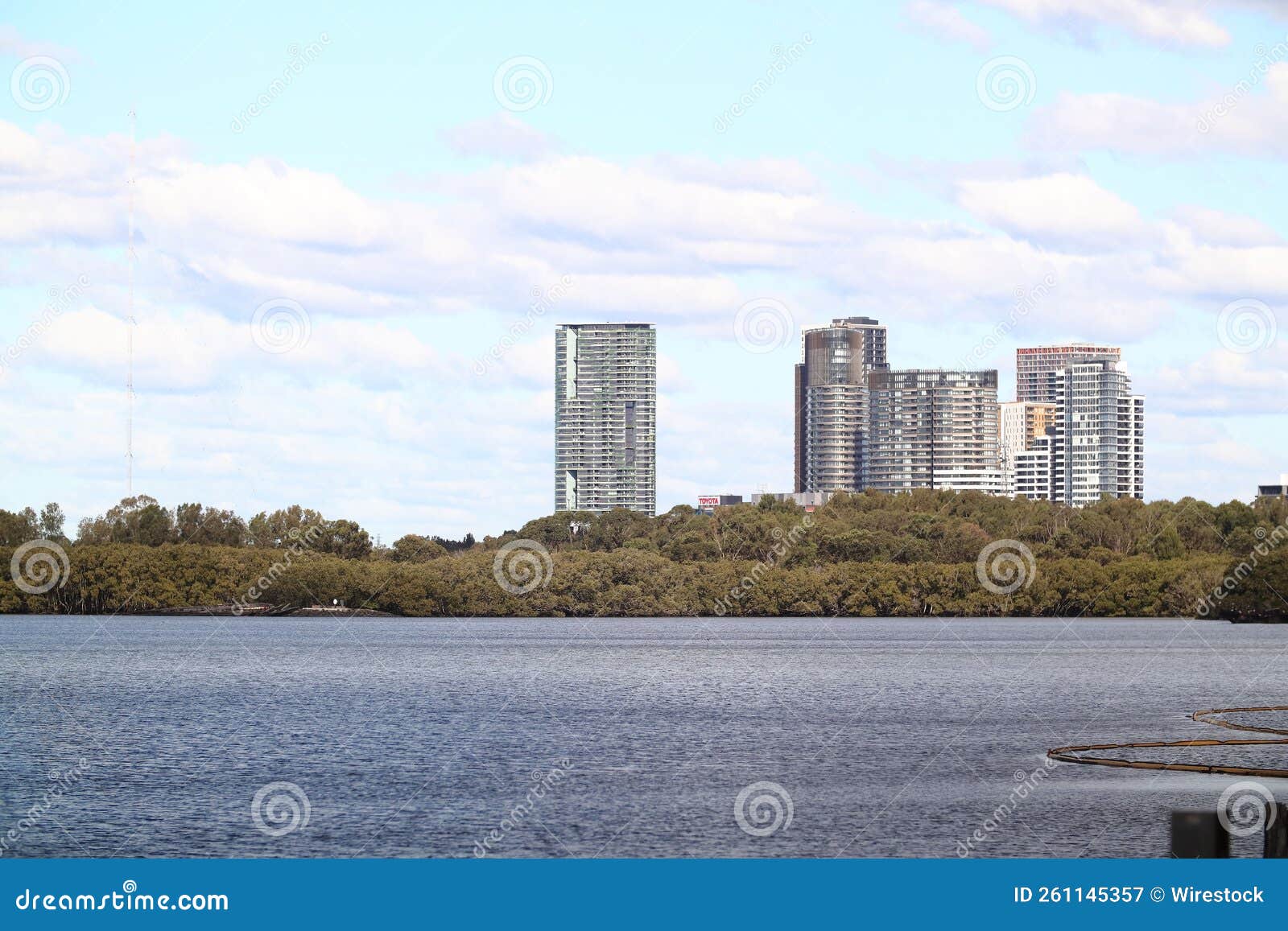 Buildings by the Waterfront Stock Image - Image of cityscape ...