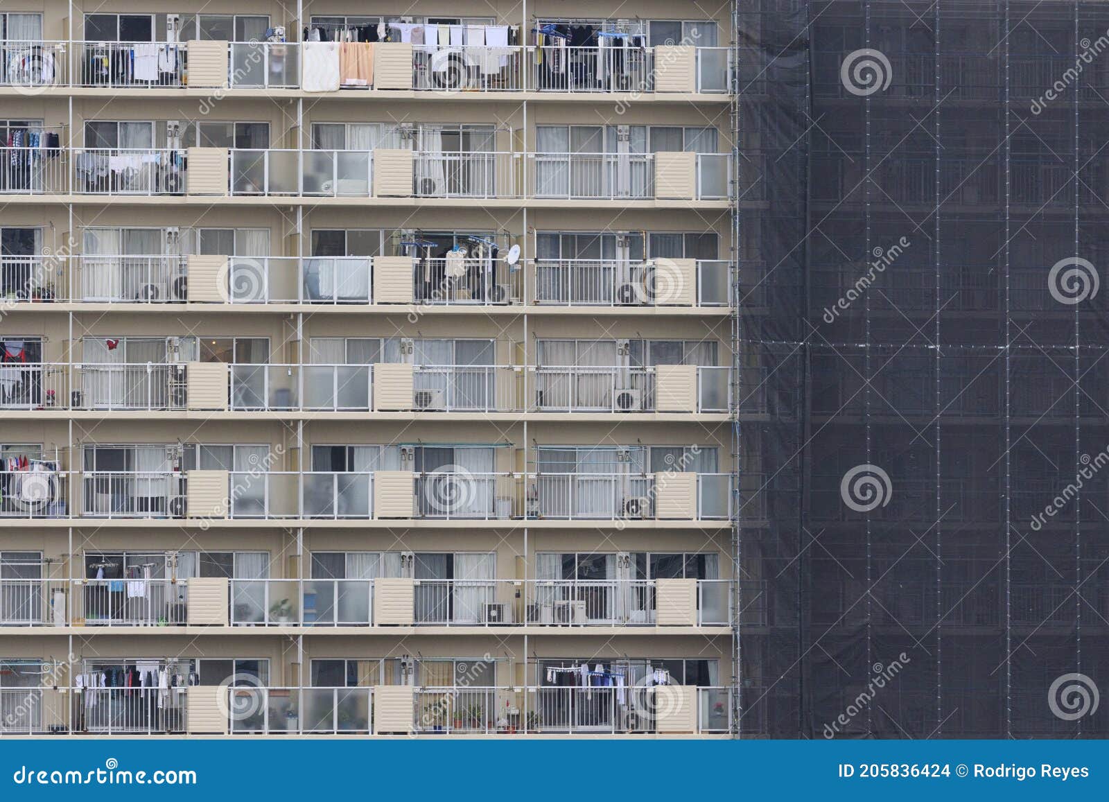 Buildings with Windows Background in Tokyo Editorial Stock Image ...