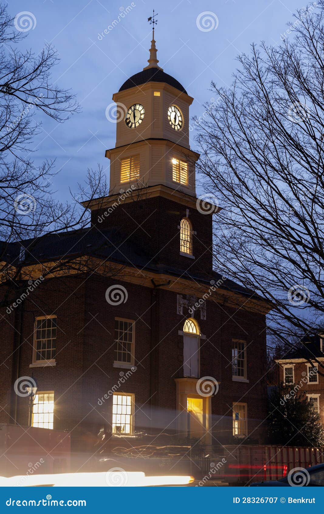 Builiding with Clock Tower in Dover Stock Image - Image of delaware ...