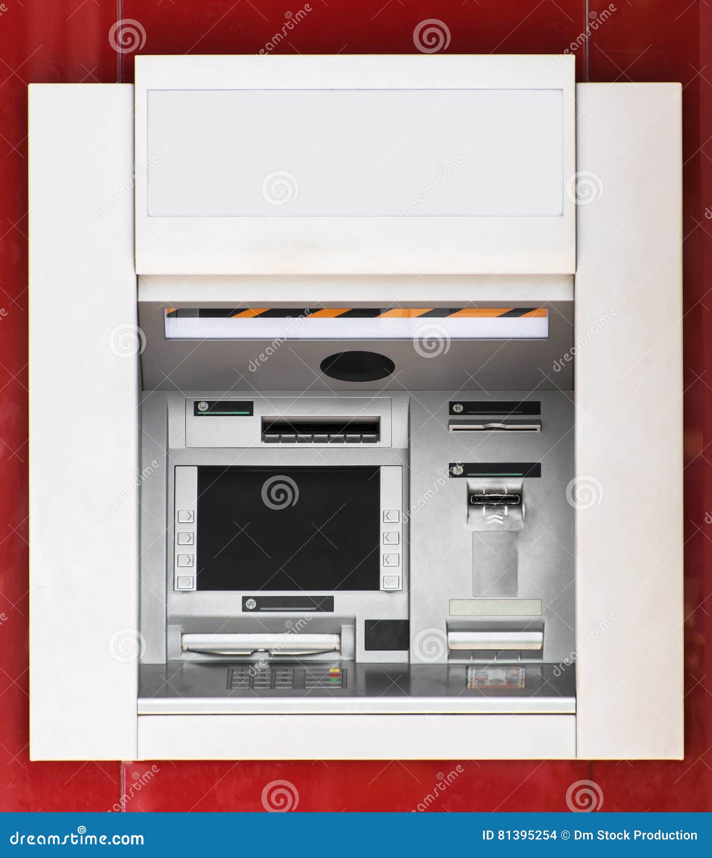 Built-in ATM machine. stock photo. Image of currency - 81395254