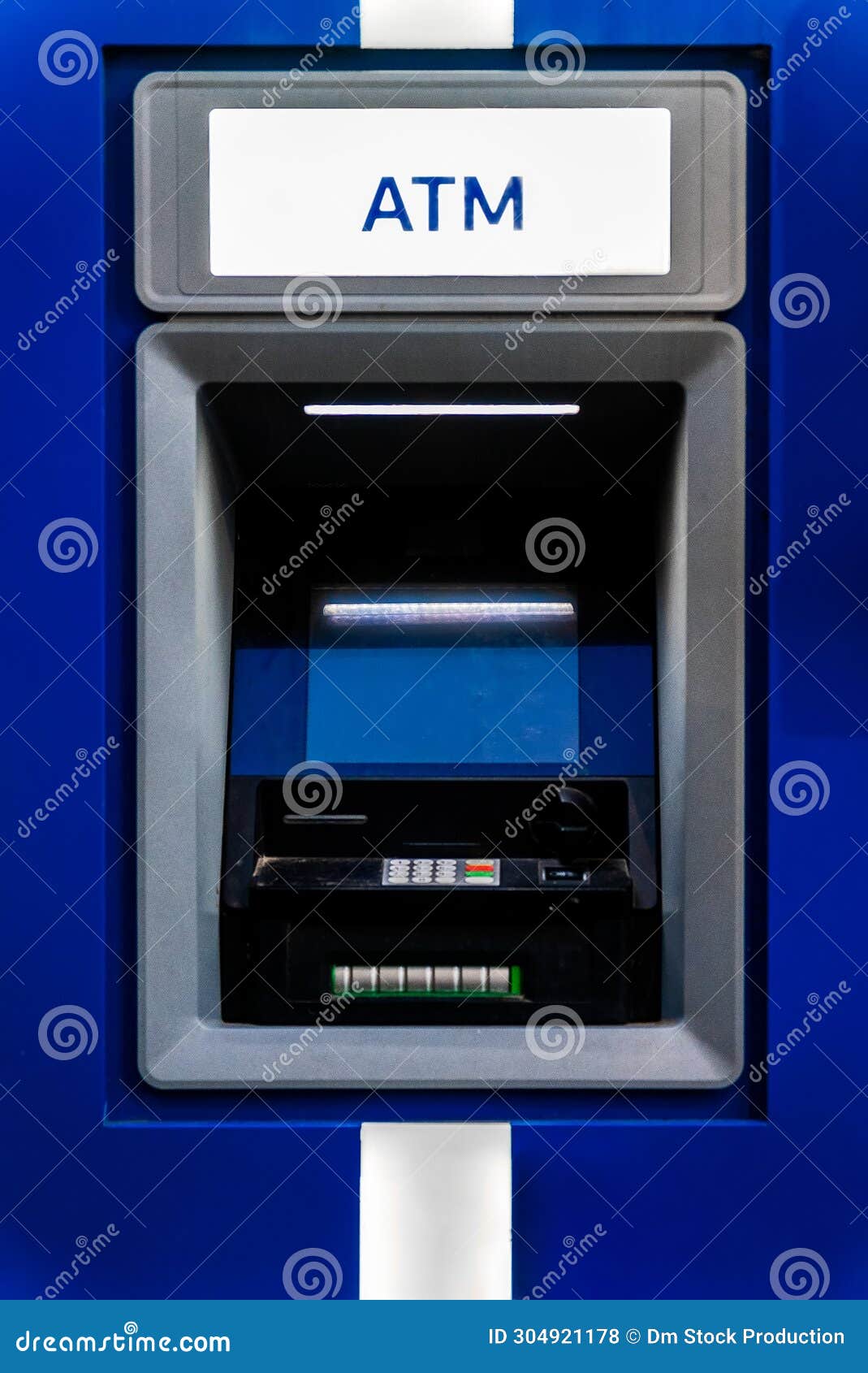 Built-in ATM machine stock photo. Image of machine, blank - 304921178
